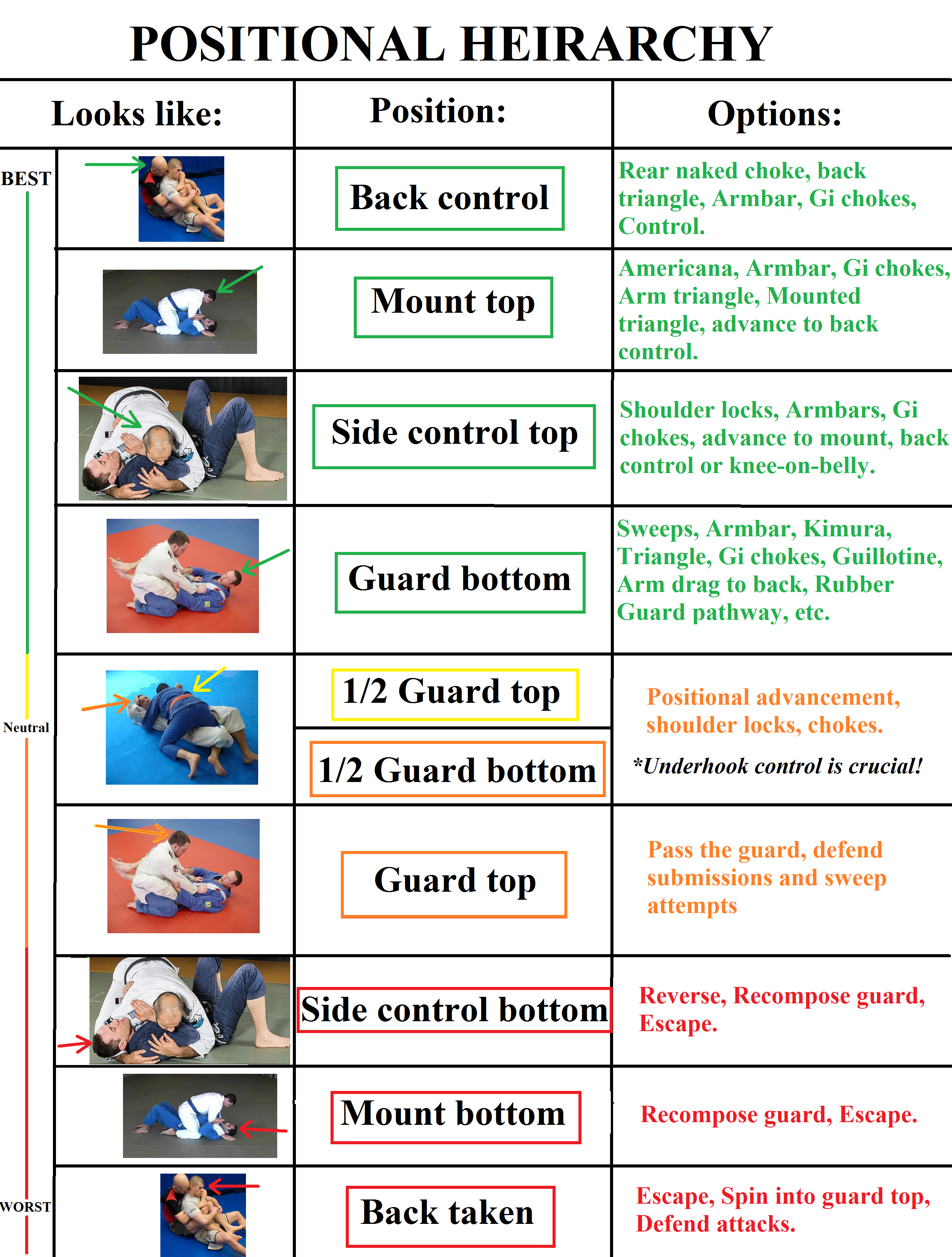 Helpful visual reference guide for positional hierarchy | Scrolller