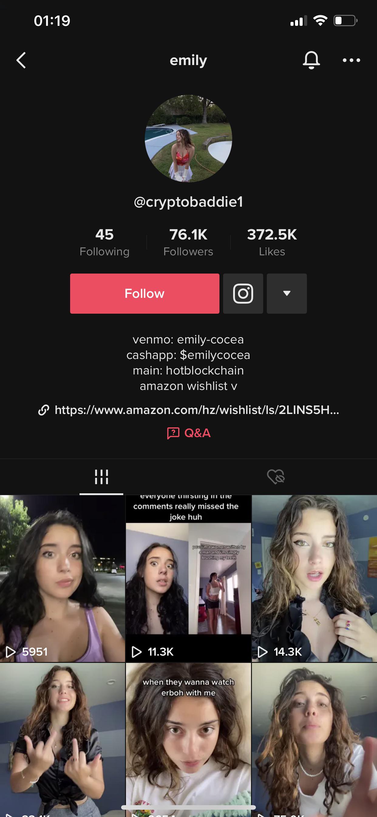 her 2nd acc cuz her main got banned | Scrolller