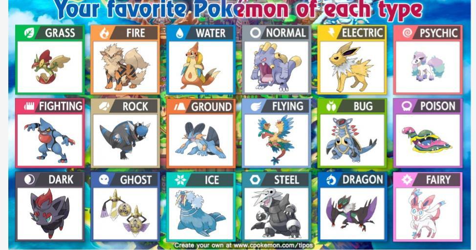 Here are my favourite pokemon of every type | Scrolller