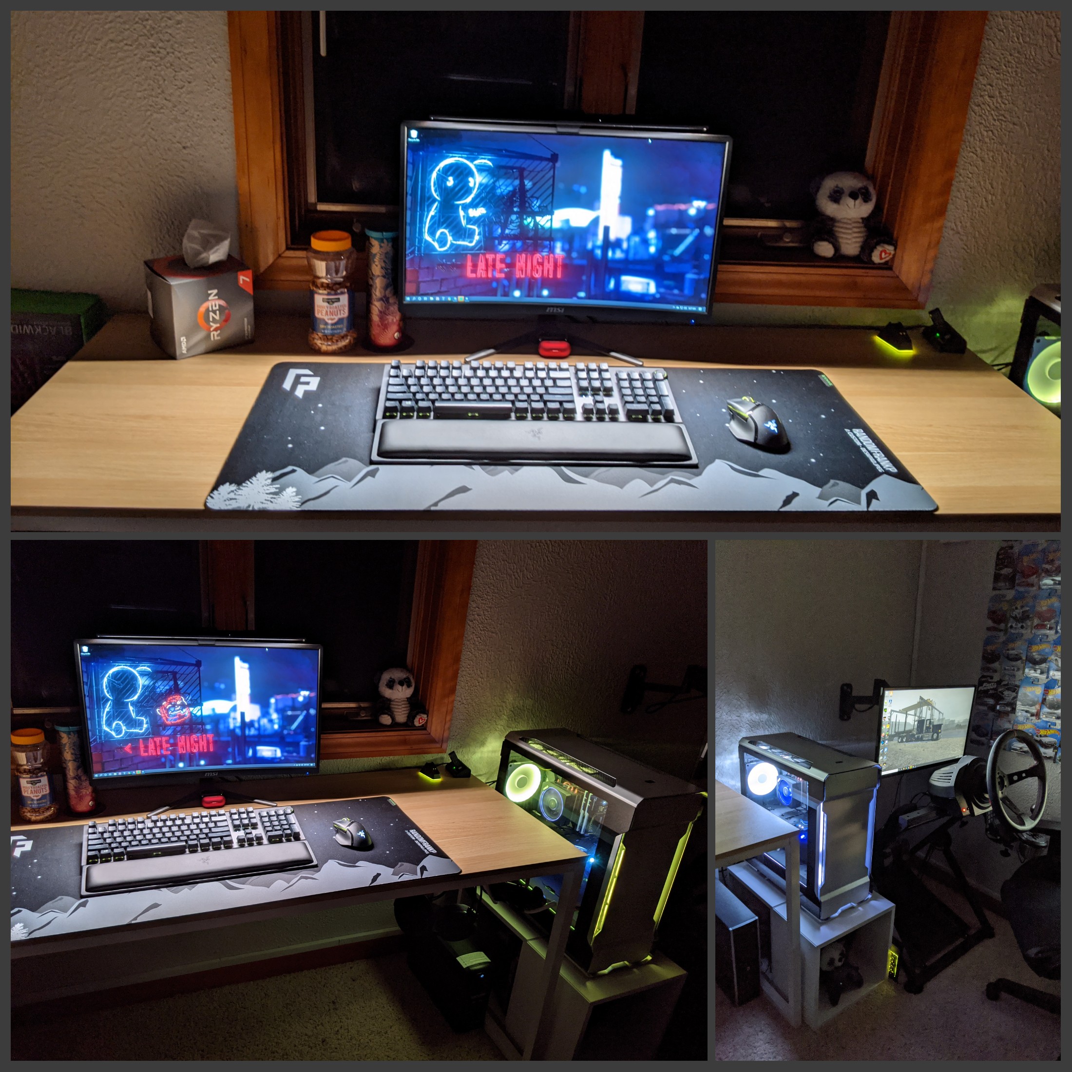 Here is V2 of my battlestation, new monitor coming soon. All new wireless peripherals | Scrolller