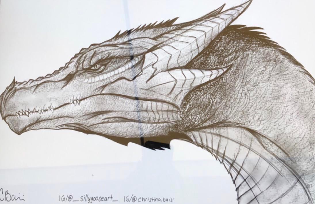 Here’s a dragon I drew in a Microsoft store! | Scrolller