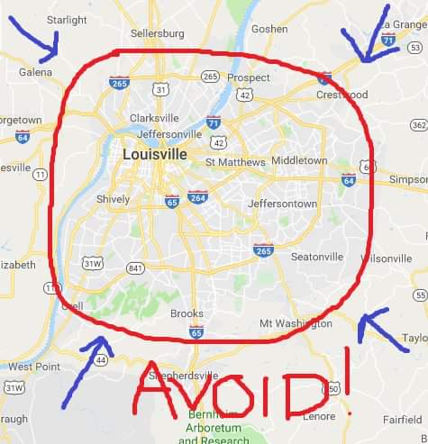 Here's a helpful guide for areas to avoid while driving this week! | Scrolller