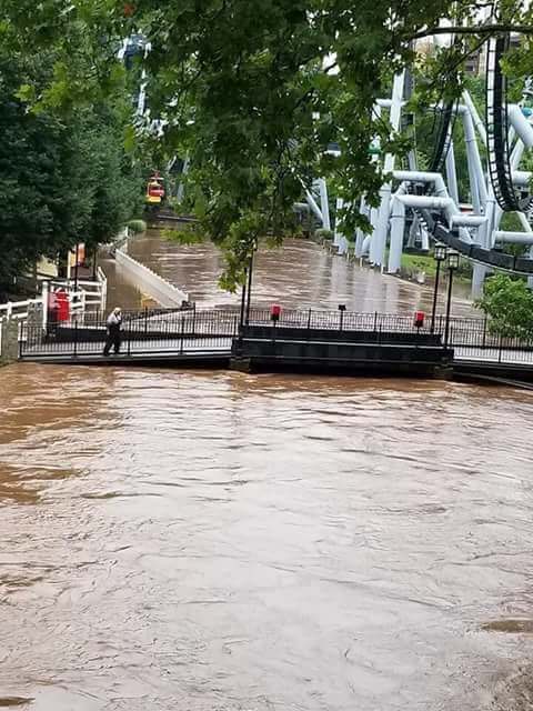 Hershey Park is underwater from flooding. | Scrolller