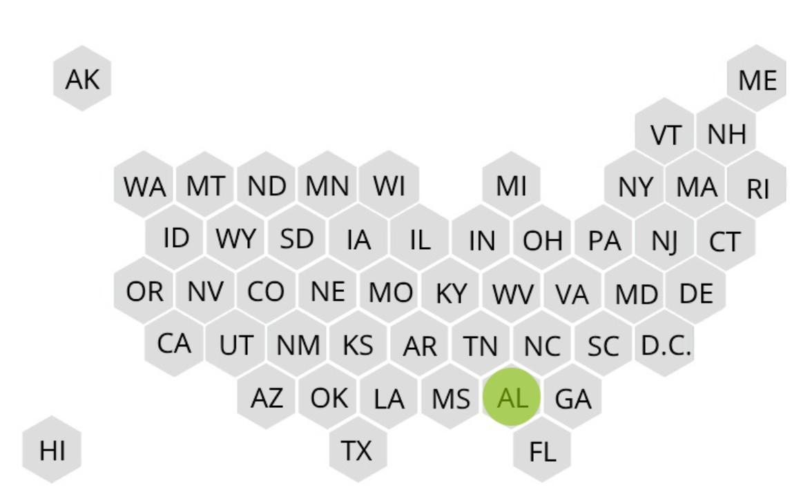 Hexagons by state of origin | Scrolller