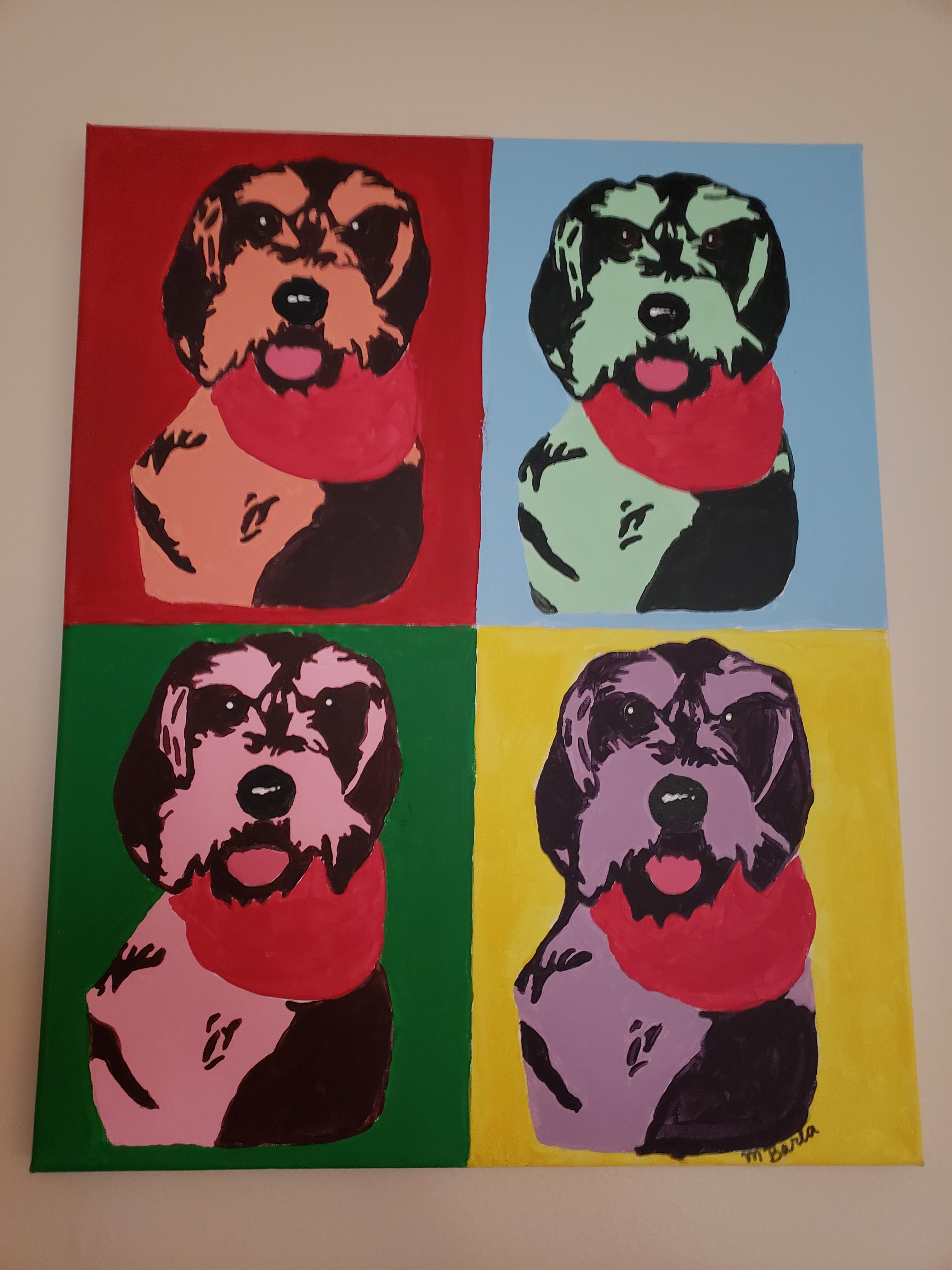 Hey everyone! I make custom pop art paintings of people's pets! Message me if interested ...