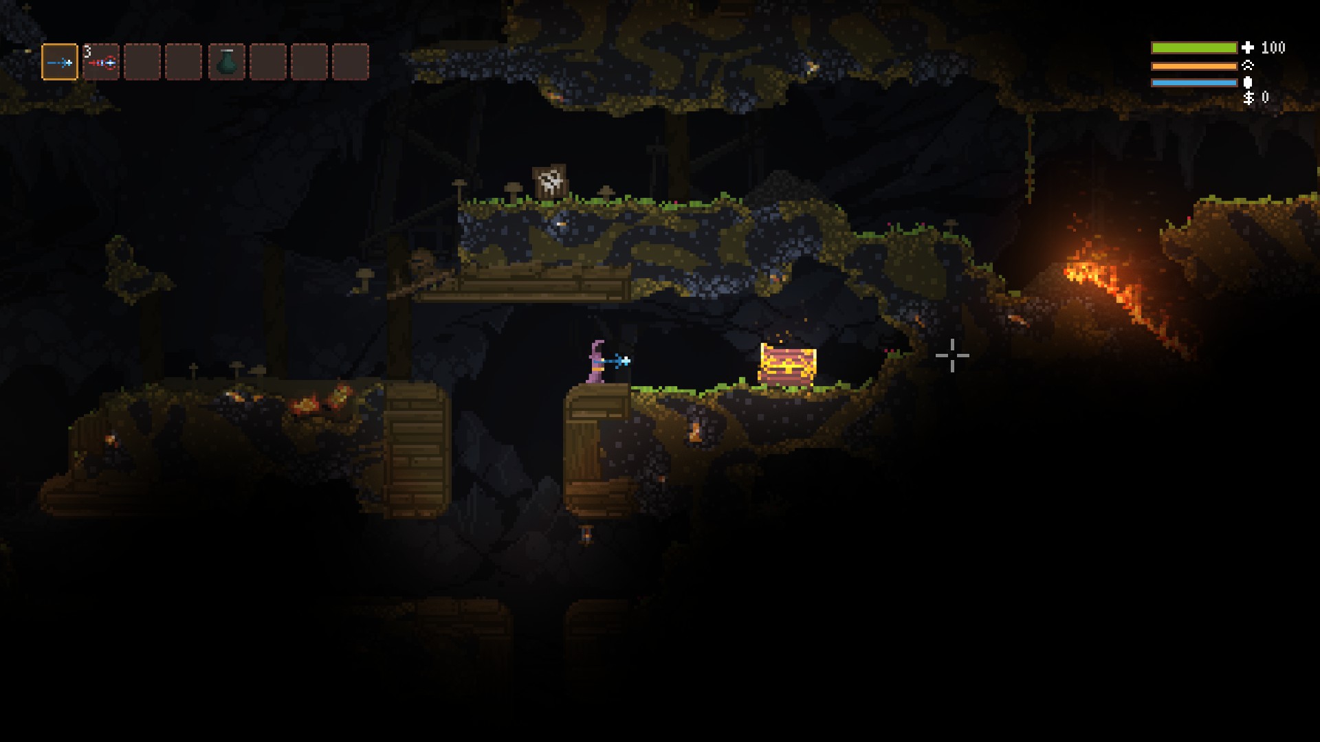 Hey guys! Another Great Treasure Chest spawn at the entrance for ya'll. Seed: 297940350 | Scrolller