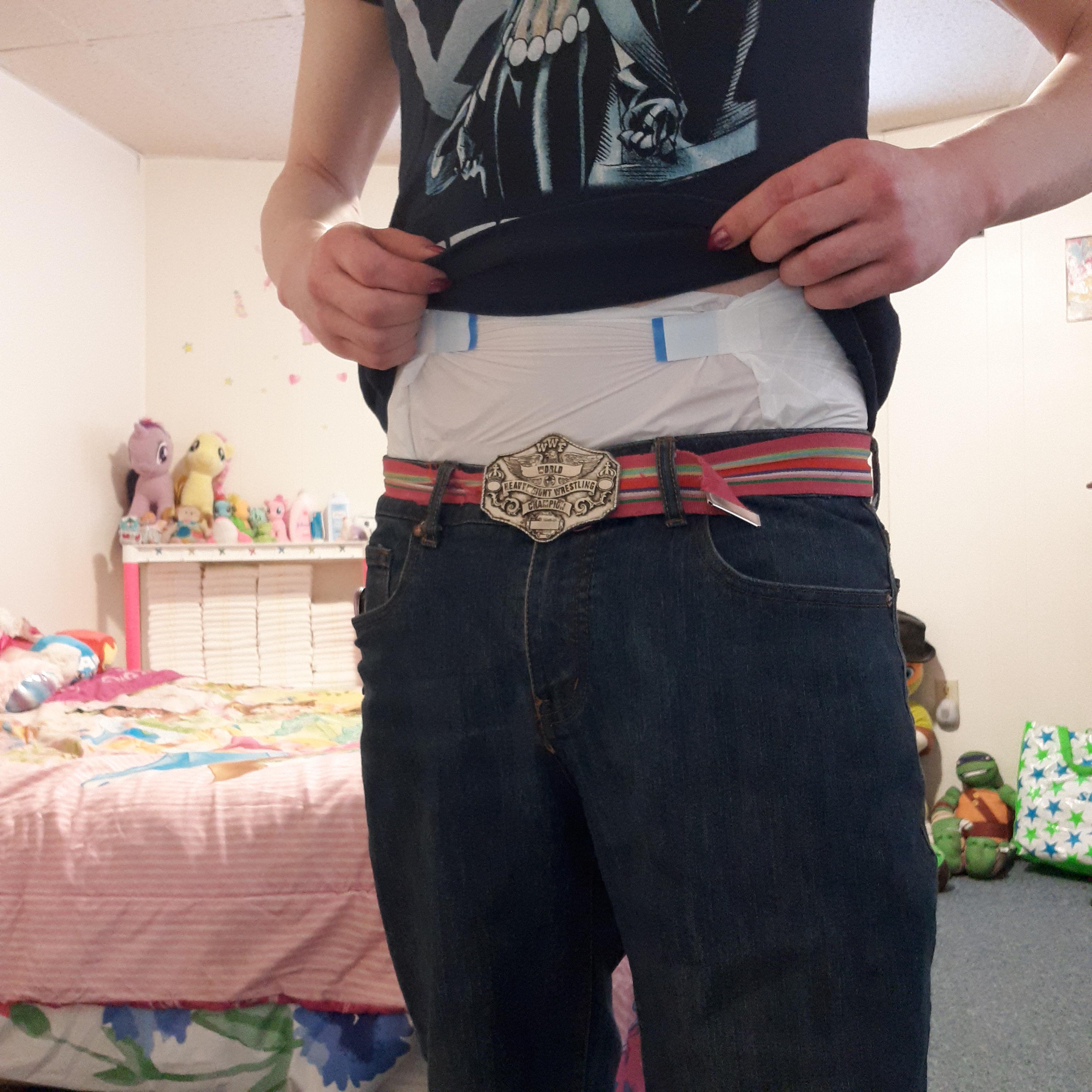 Hi hi, Just a trans girl, flashing a quick peek of her...um...."panties ...