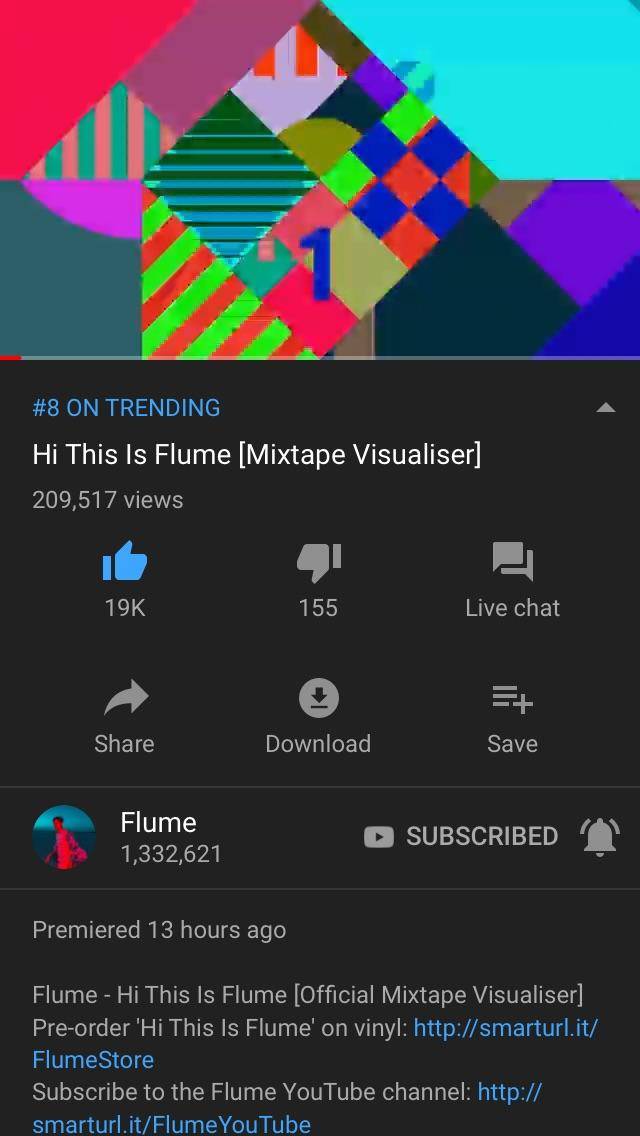 Hi This is Flume is #8 on YouTube Trending in Australia! 🥳🎉🇦🇺 | Scrolller