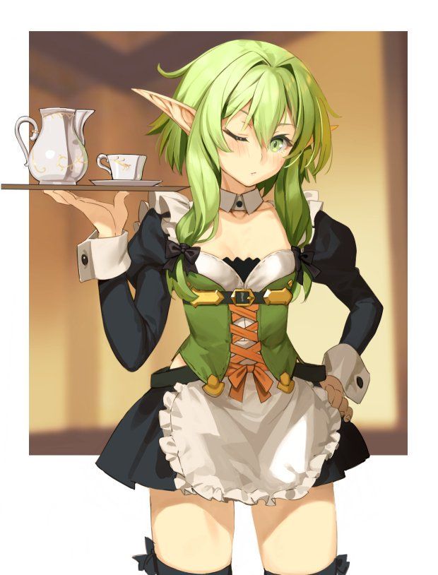 High Elf Archer as a Maid | Scrolller