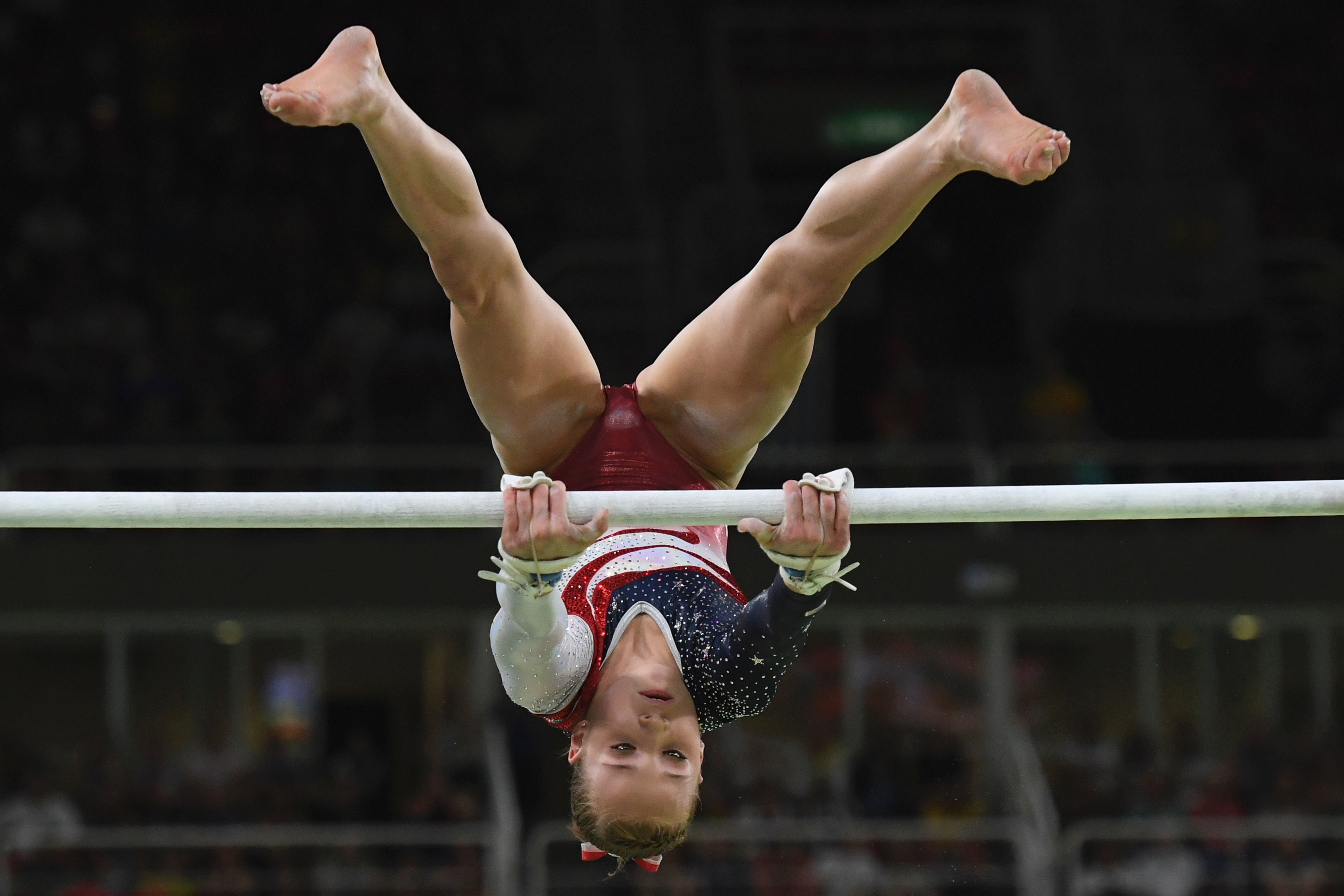 High resolution photo of Madison Kocian during the uneven bars at the 2016 Olympic Games | Scrolller