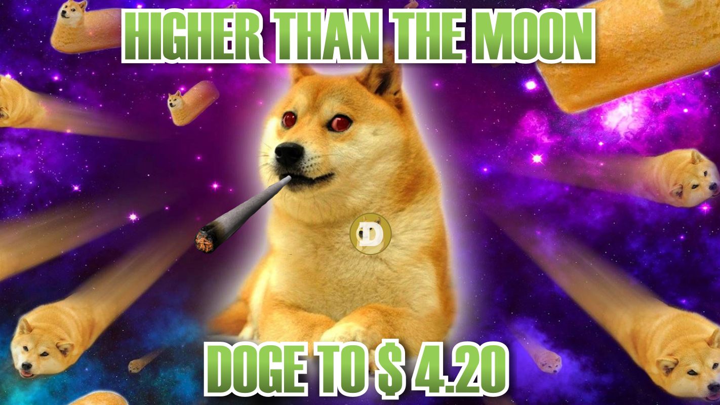 HIGHER than the moon. DOGE to $4.20!!! | Scrolller
