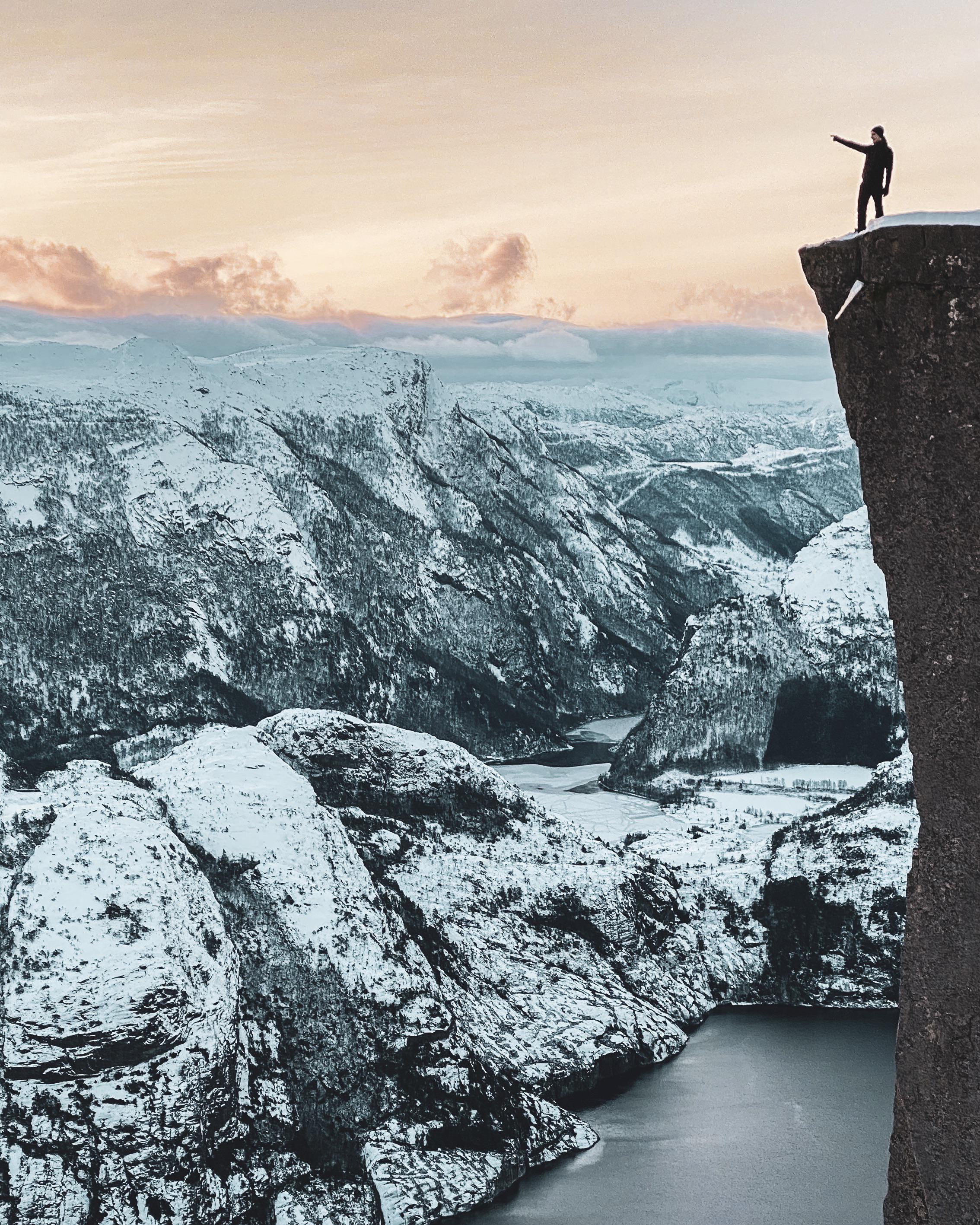 Hiking in winter [Pulpit Rock, Norway] | Scrolller