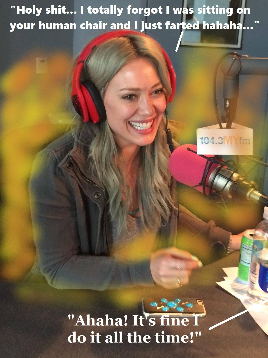 Hilary Duff Human Fart Chair | Scrolller