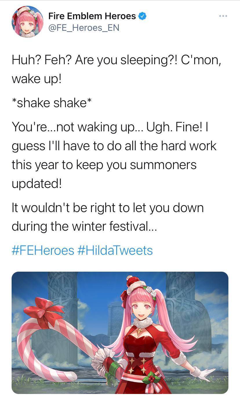 Hilda’s first tweet as the new head of FEH Twitter | Scrolller