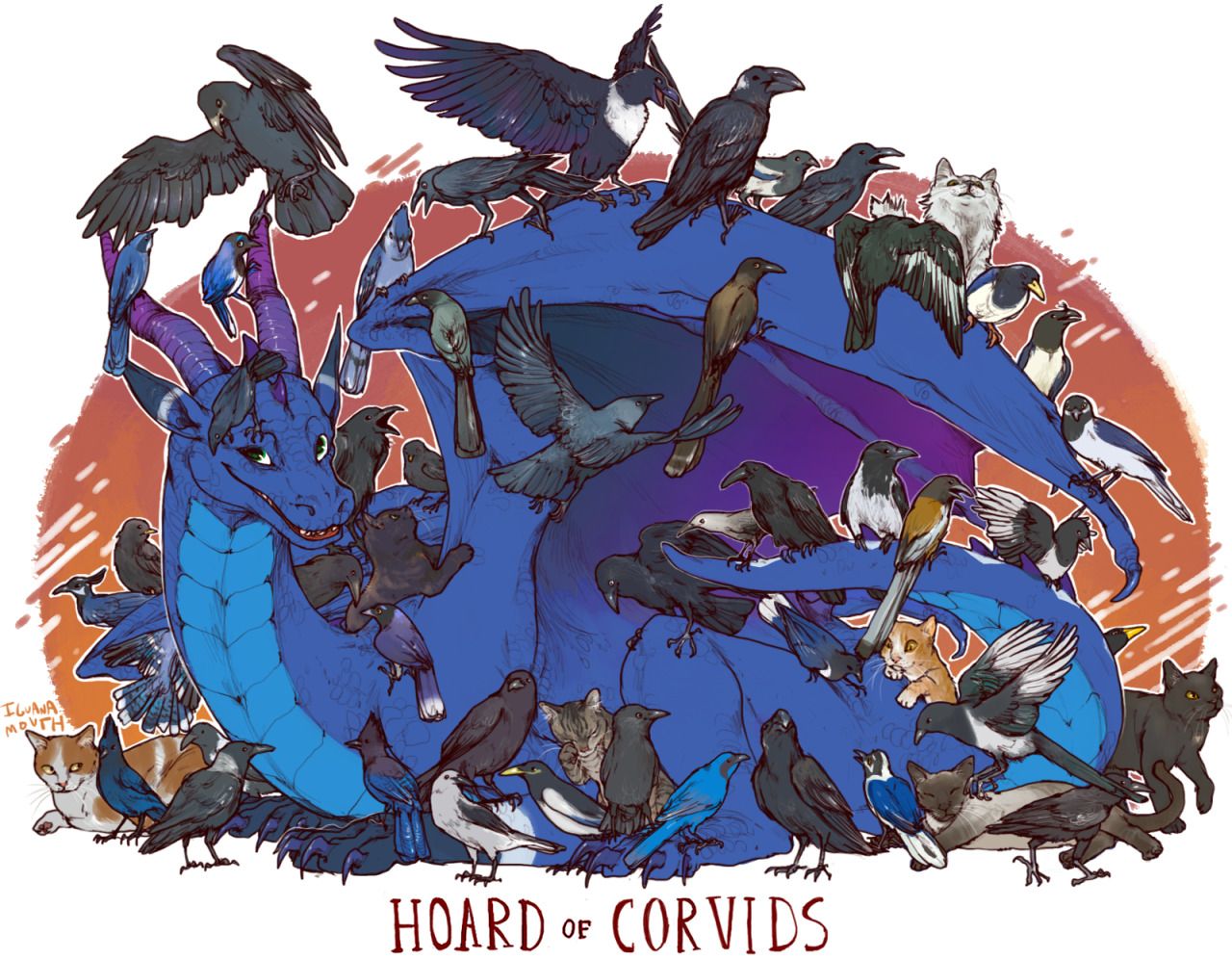 Hoard Of Corvids Dragon by Iguana Mouth | Scrolller