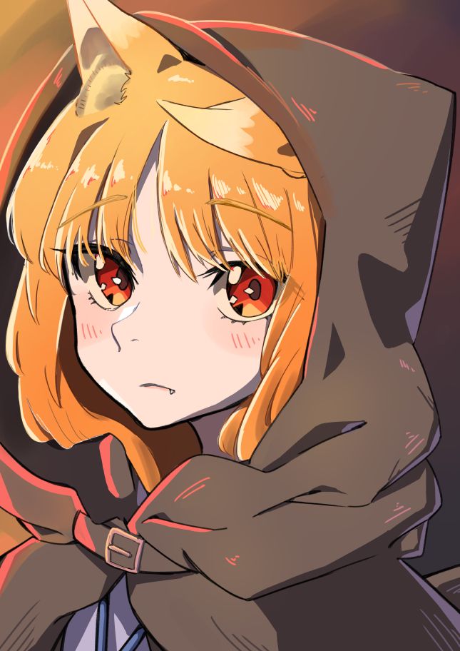 Holo with her ears peeking out | Scrolller