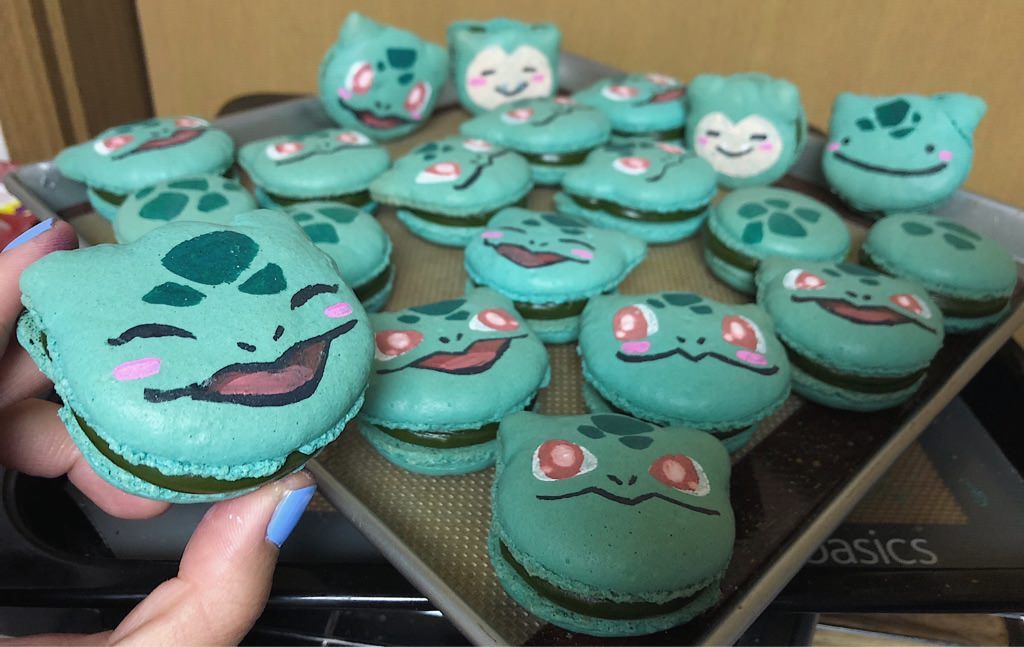 homemade bulbarons (bulbasaur macarons) | Scrolller