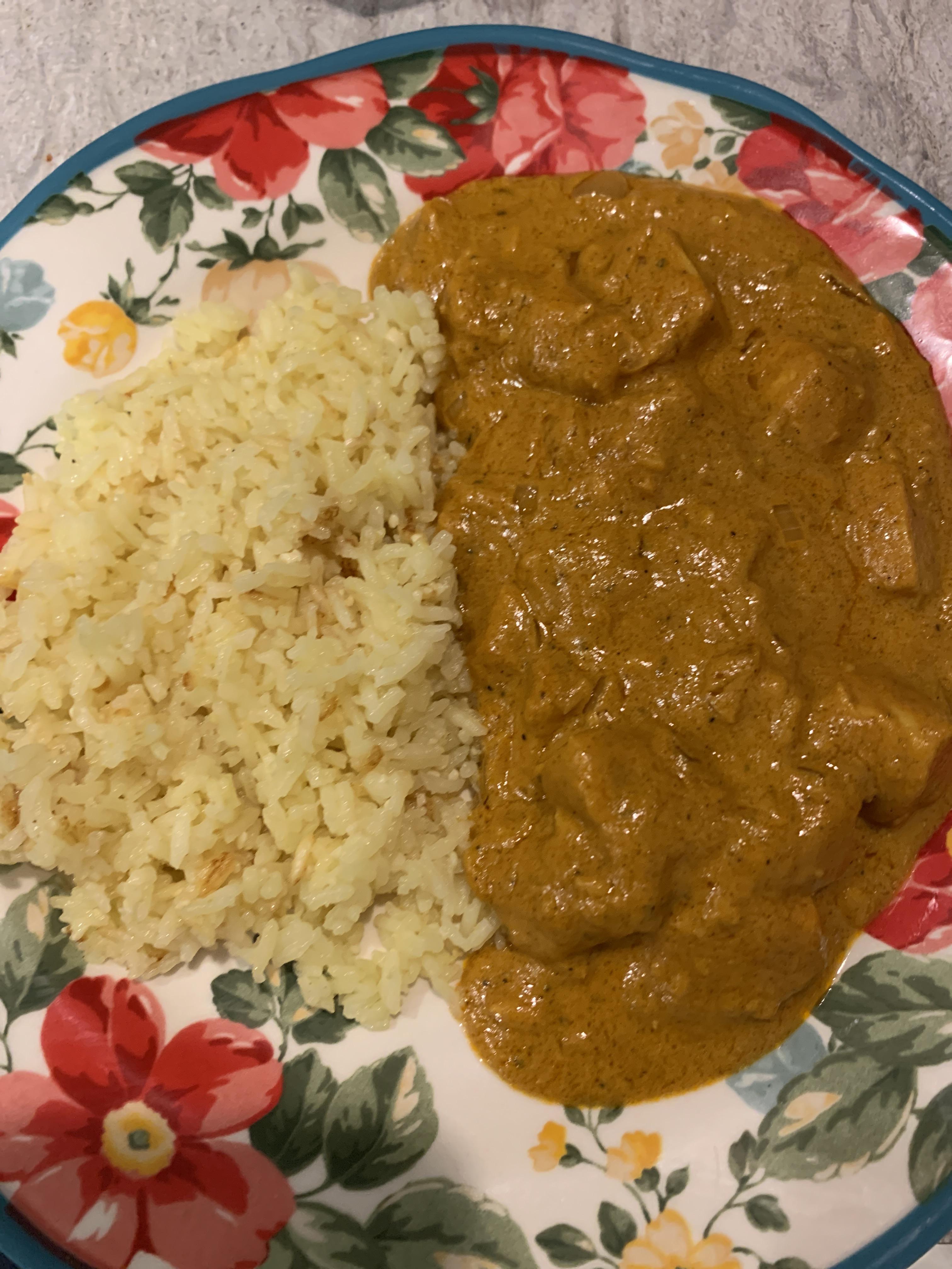 [Homemade] Butter Pumpkin Chicken Curry and Garlic Rice | Scrolller