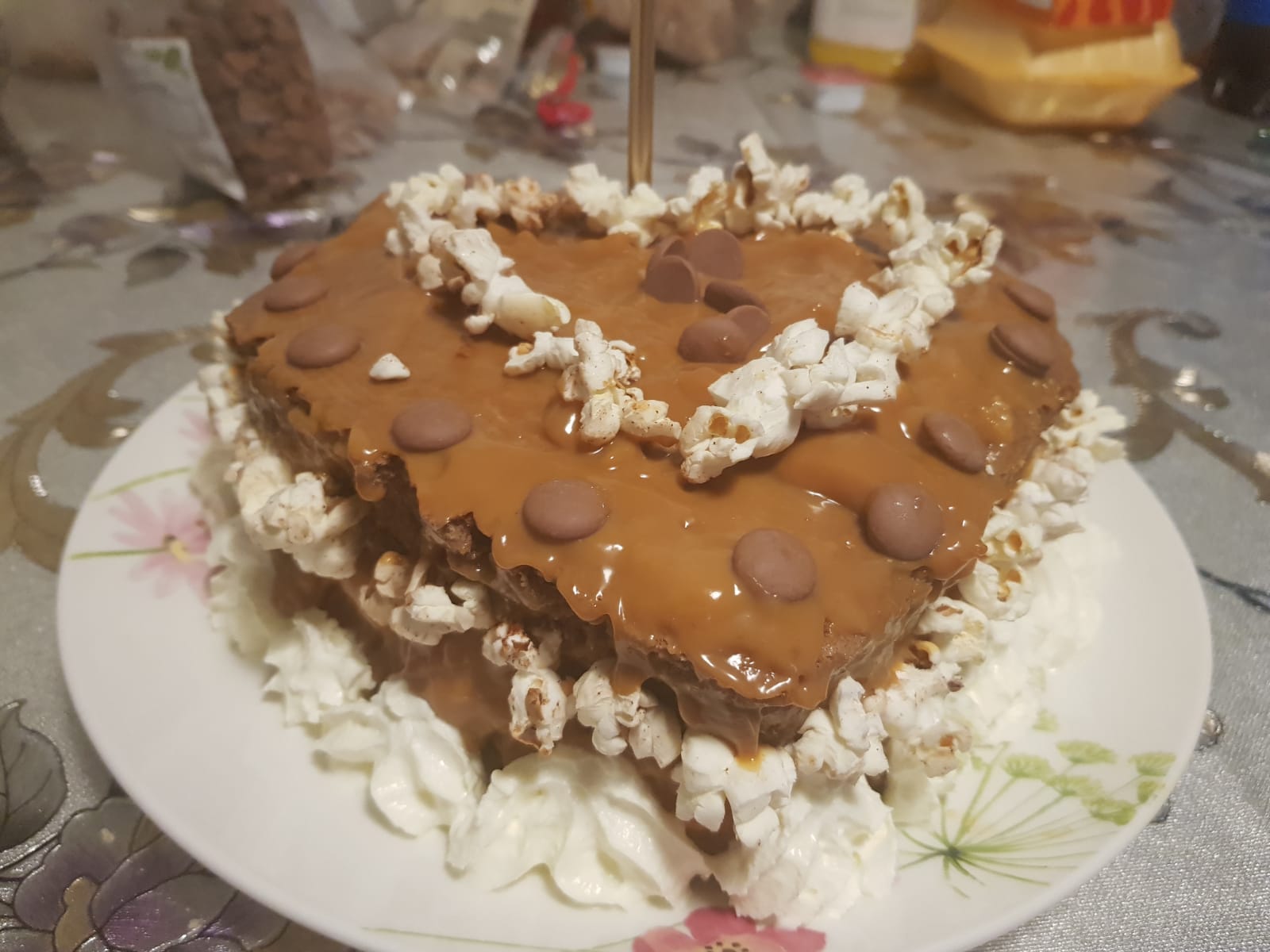 Homemade chocolate caramel cake. | Scrolller