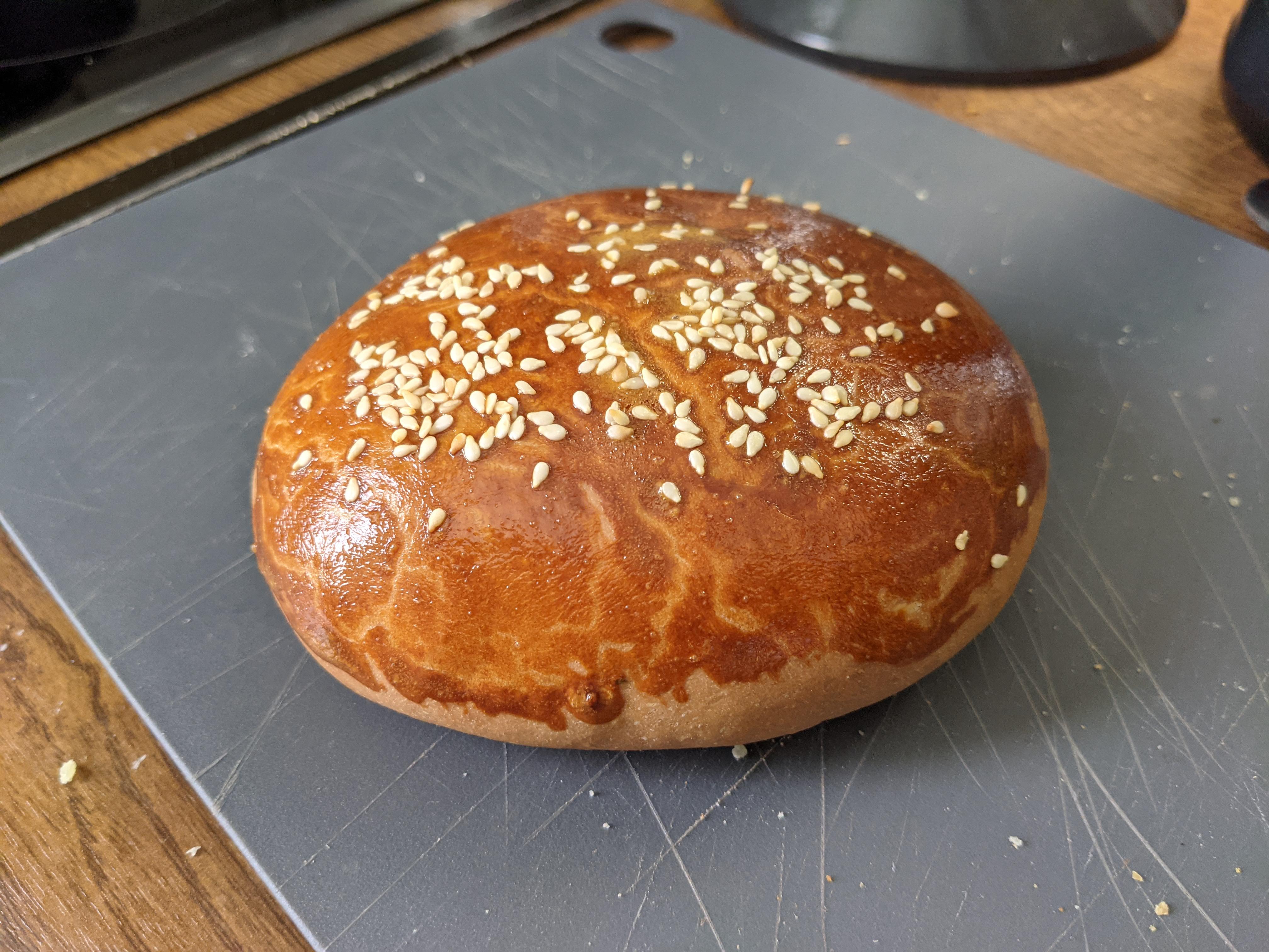 [Homemade] First try with burger buns. Very happy about it | Scrolller