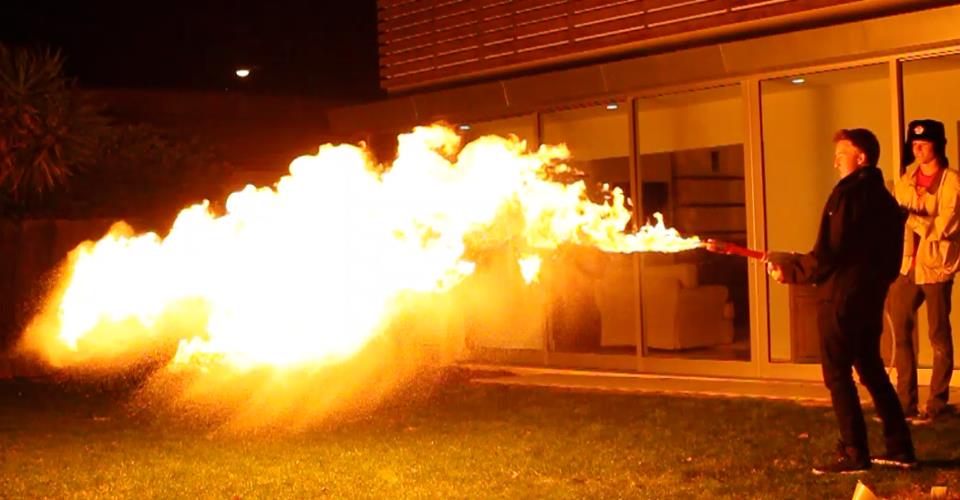 Homemade flamethrower [960x500] [OC] | Scrolller