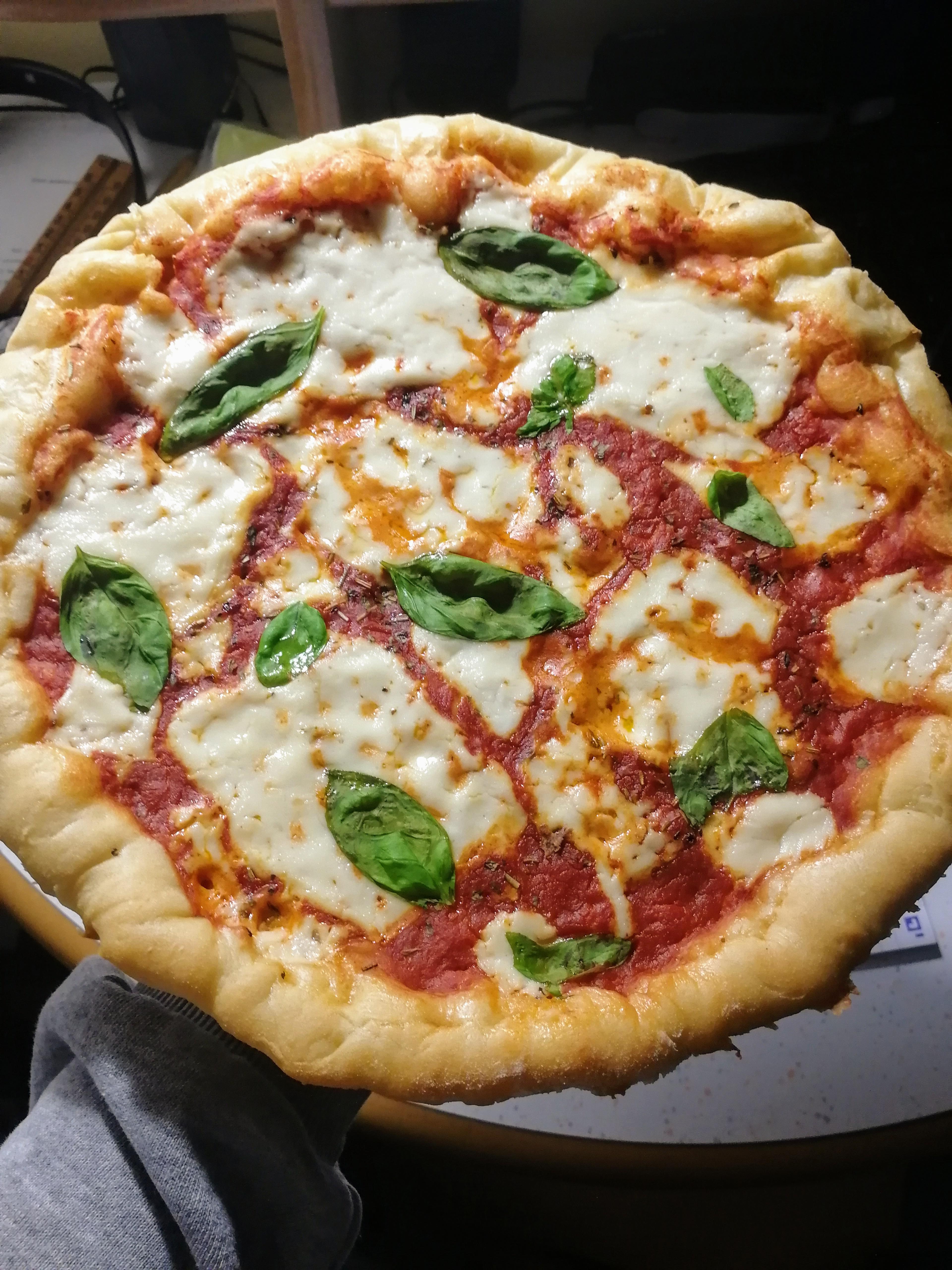 Homemade pizza napoletana vegan with homemade vegan cheese | Scrolller