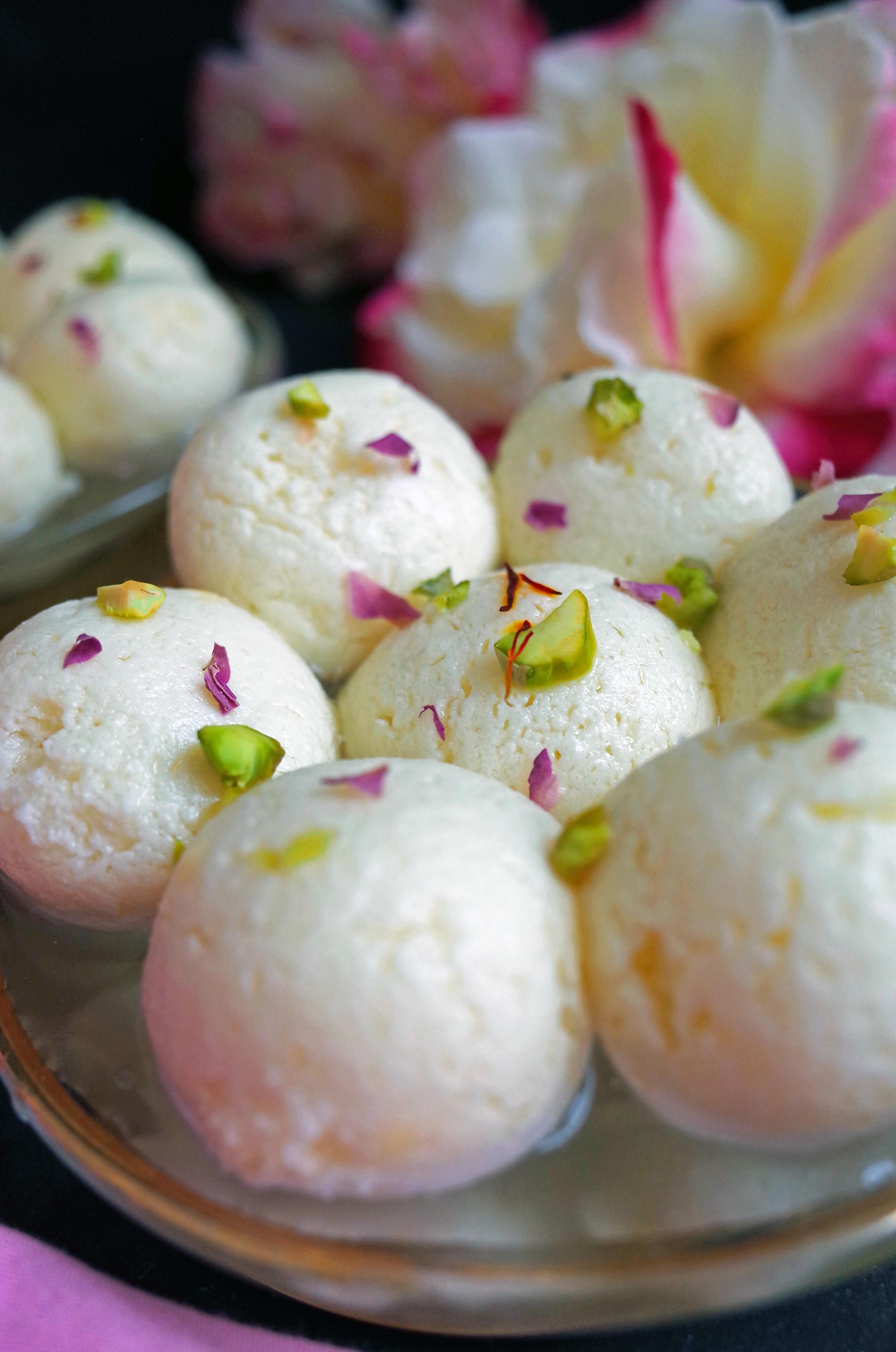 Homemade Rasgulla - Bengali Spongy Milk Sweets in a Cardamon & Rose Sugar Syrup 😍🌹 | Scrolller