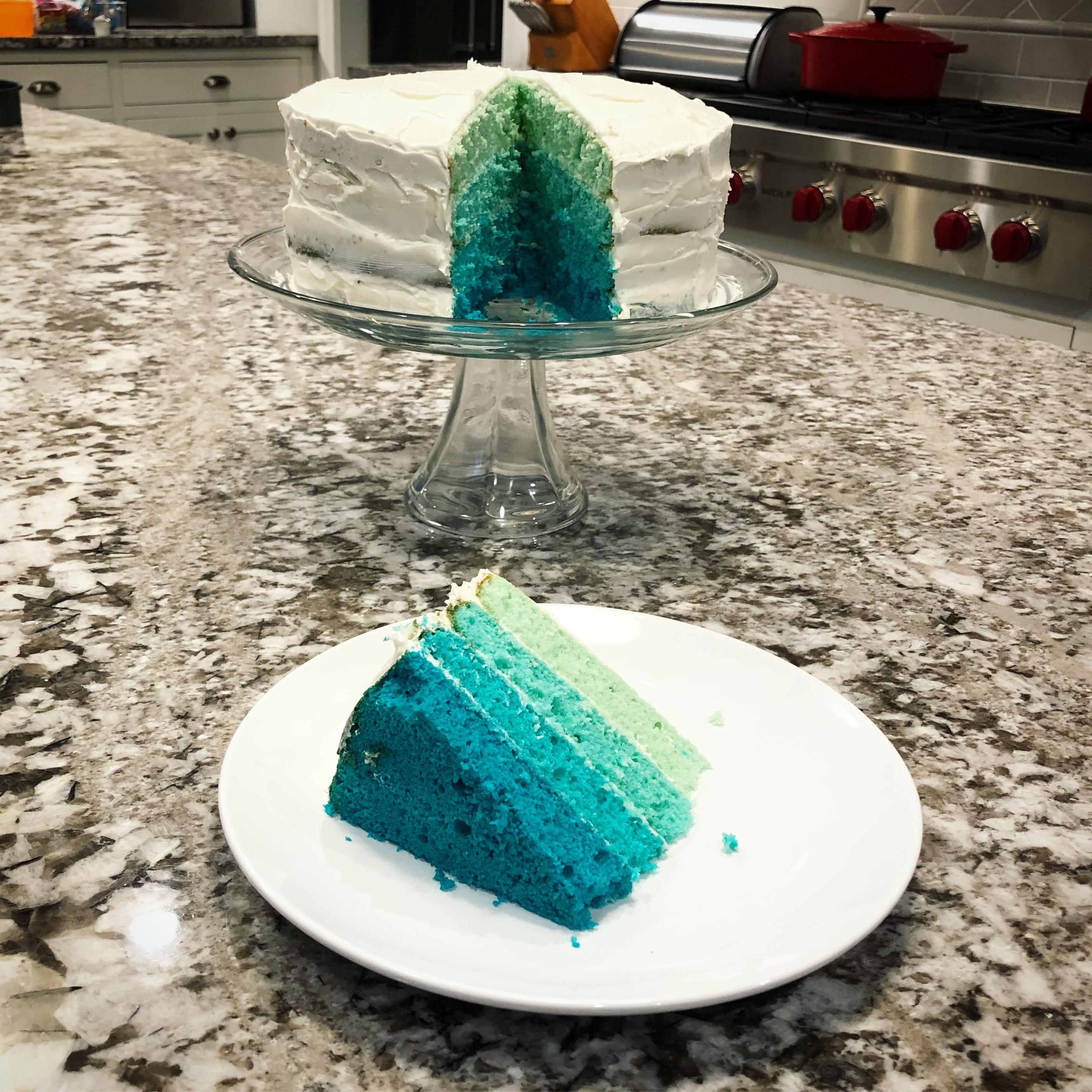 [Homemade] Vanilla Ombré Cake. | Scrolller
