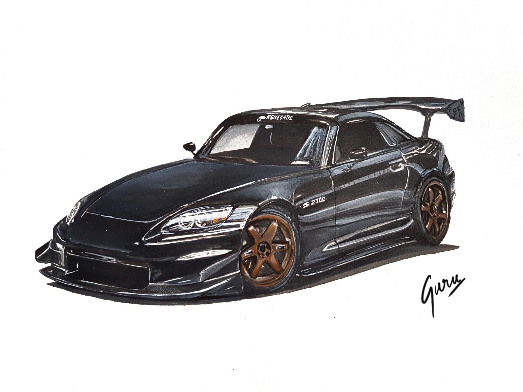 Honda S2000 .I wanted to share my drawing here 😊 | Scrolller