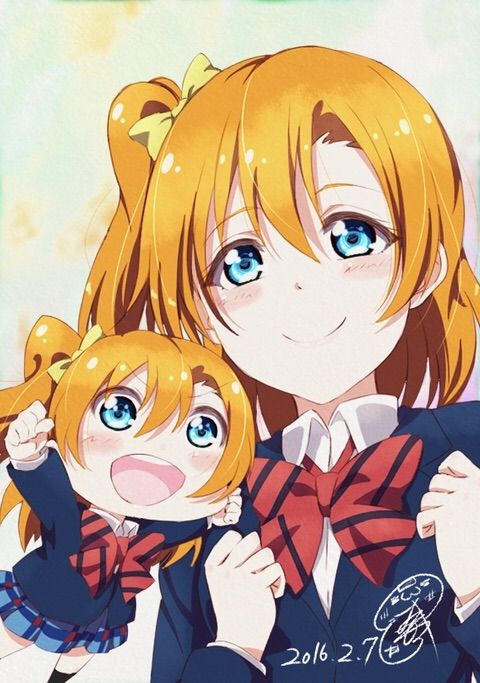 Honoka and Chibi Honk | Scrolller
