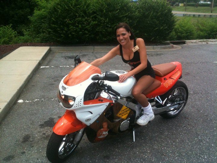 hooter girl on hooter motorcycle | Scrolller