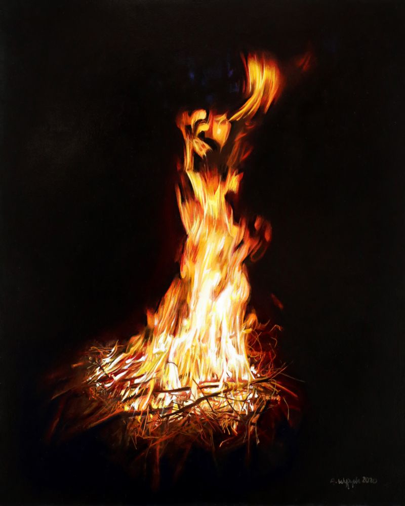 "Hotness" Anna Wypych, oil on panel, 2020 | Scrolller