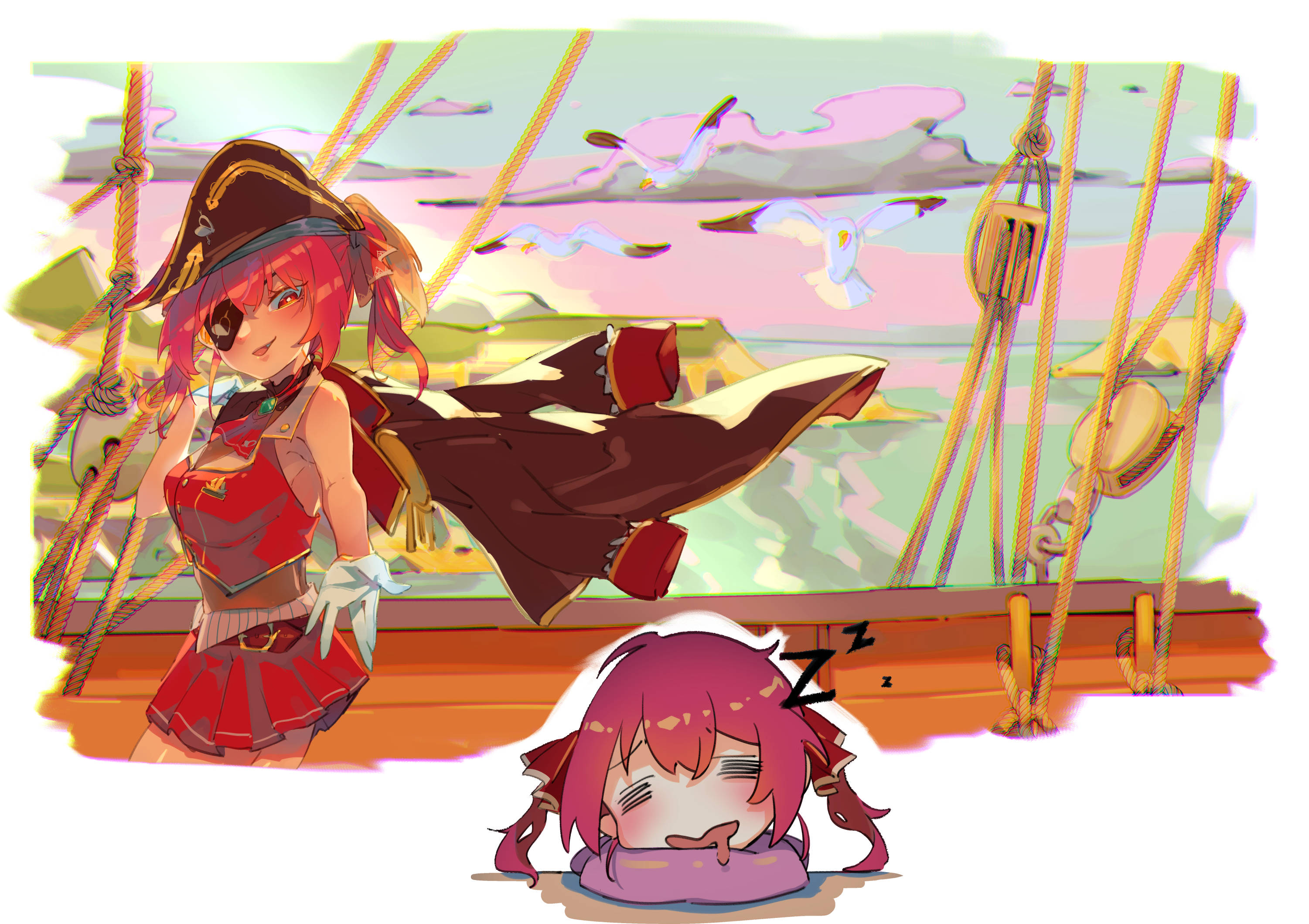 Houshou Marine dream about her ship by @ kurokiri6630 | Scrolller