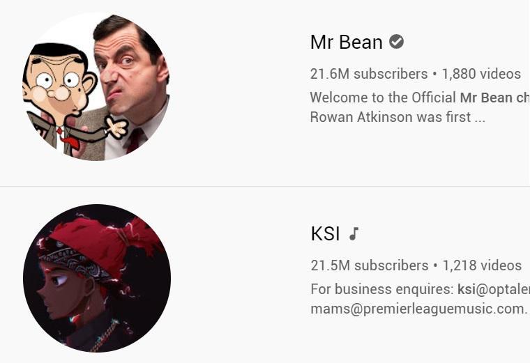 How is KSI gonna say he is the biggest UK youtuber when he has less subs than Mr Bean | Scrolller