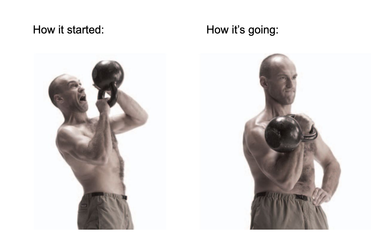 How It Started vs. How It's Going: Kettlebell Edition | Scrolller