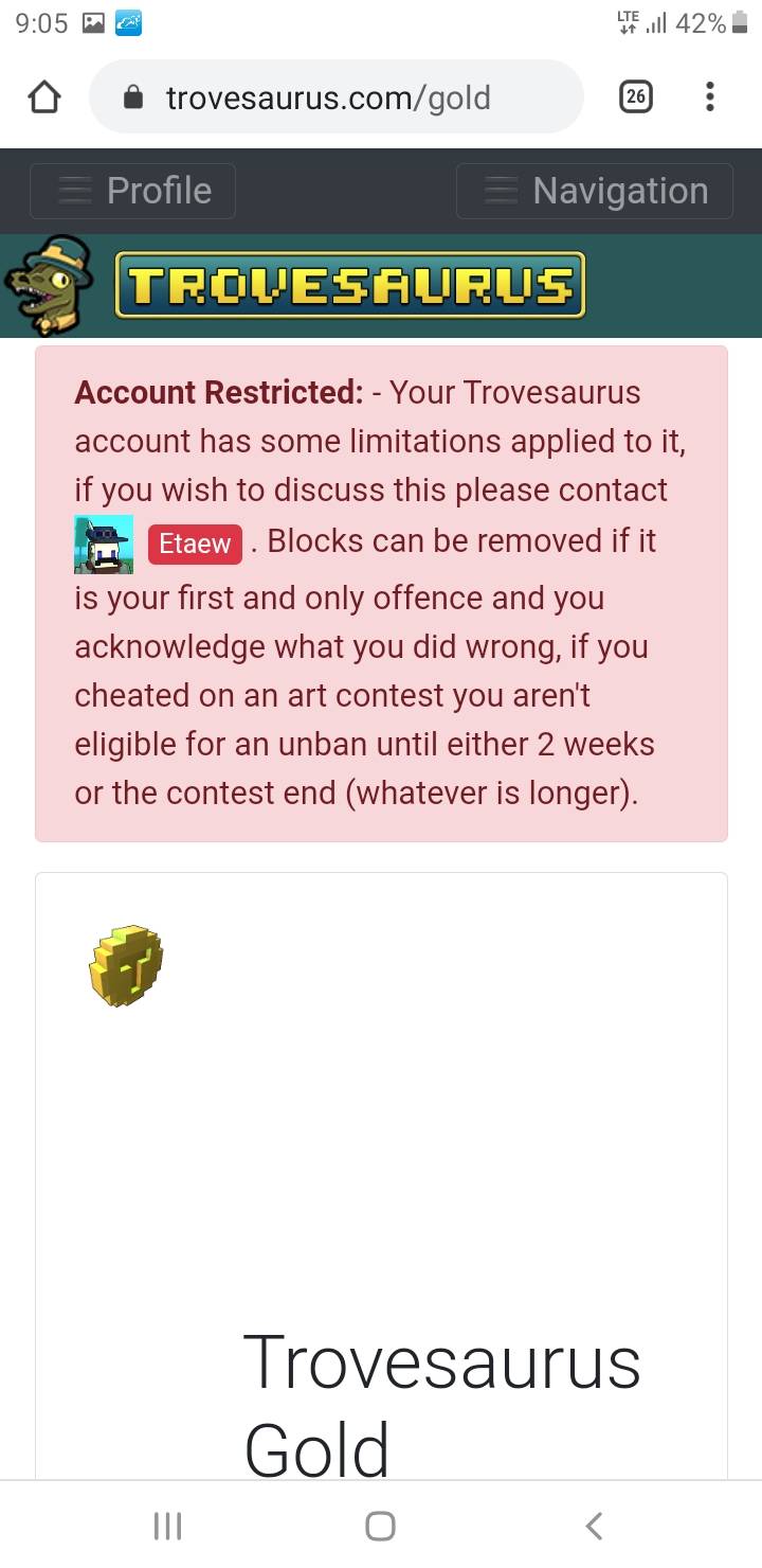How long do trovesaurus bans last? I have no clue. | Scrolller