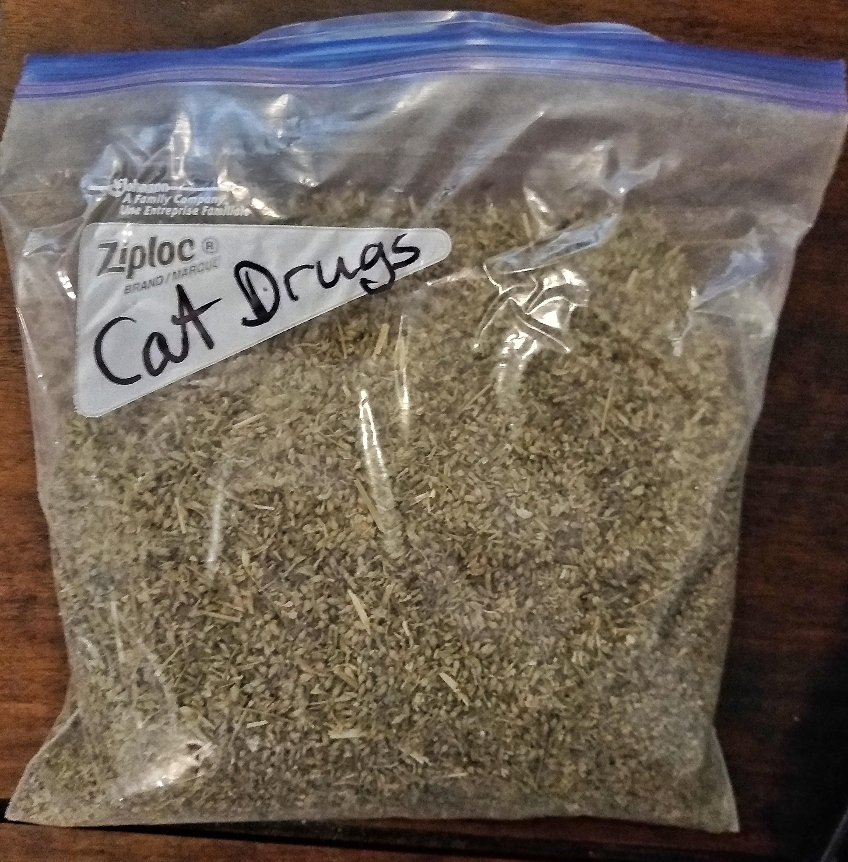 How My Wife Labels The Bag Of Catnip Scrolller