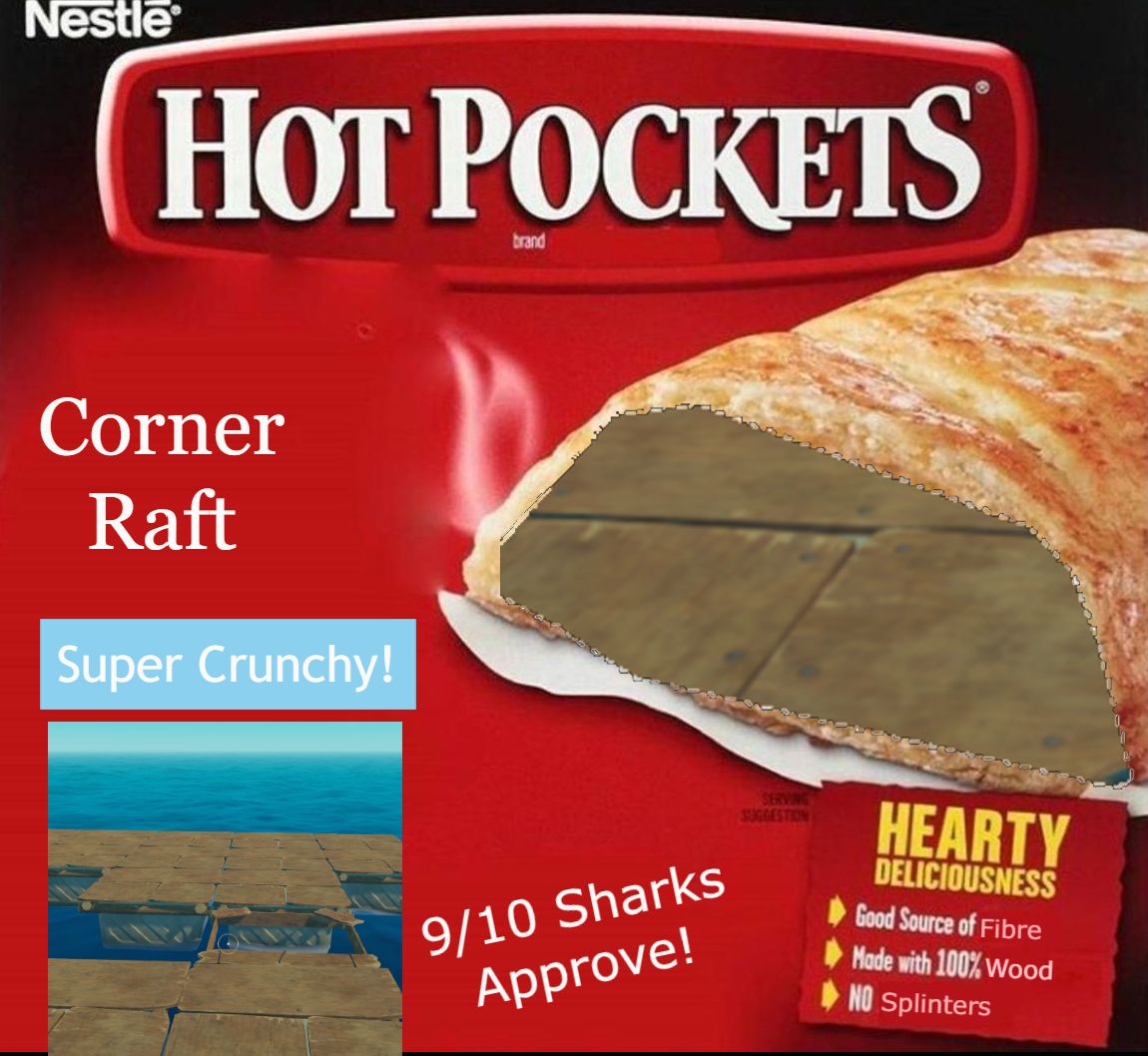 How sharks see the corner piece in raft | Scrolller