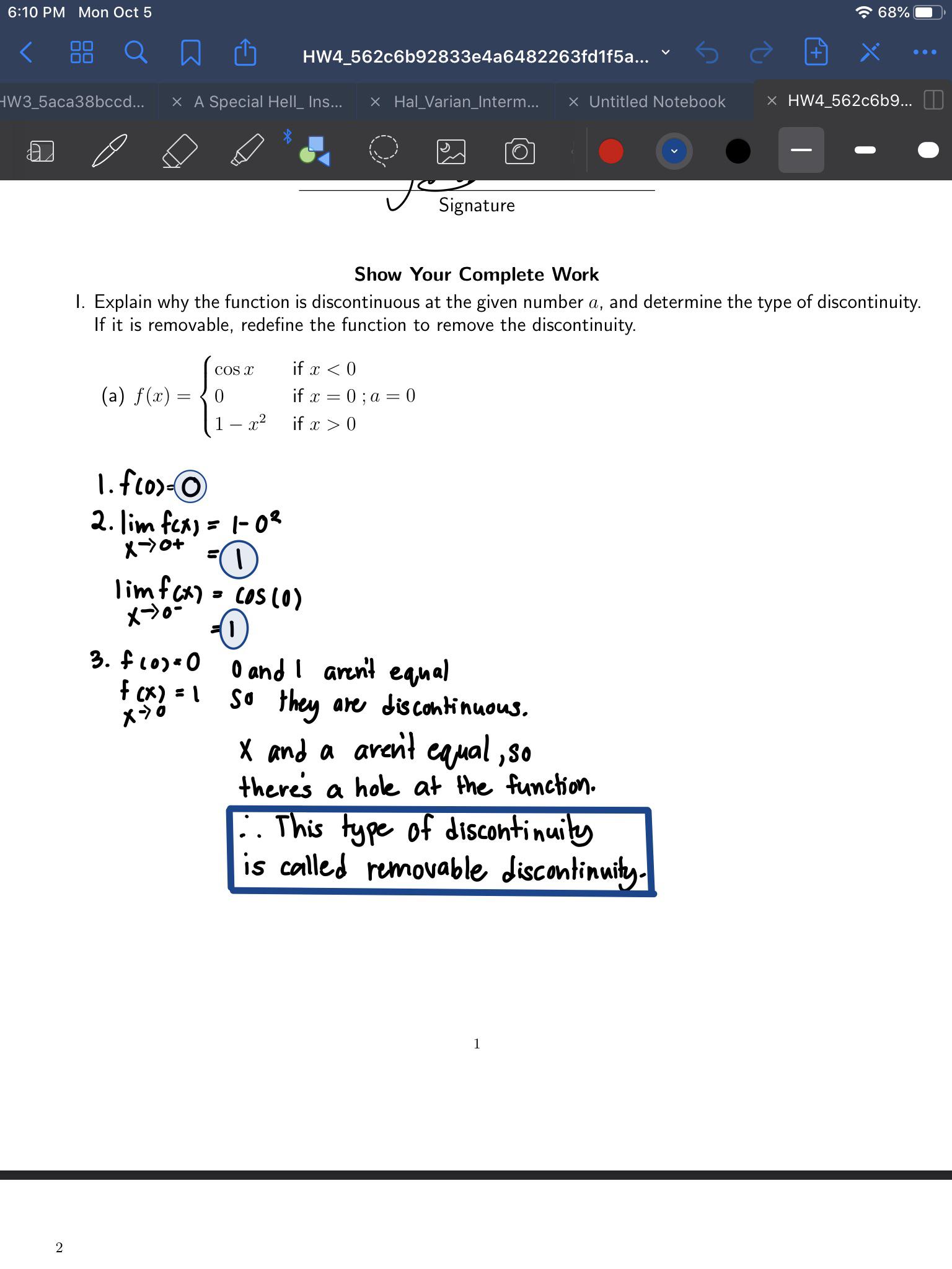 How to redefine a function to make it continuous? | Scrolller