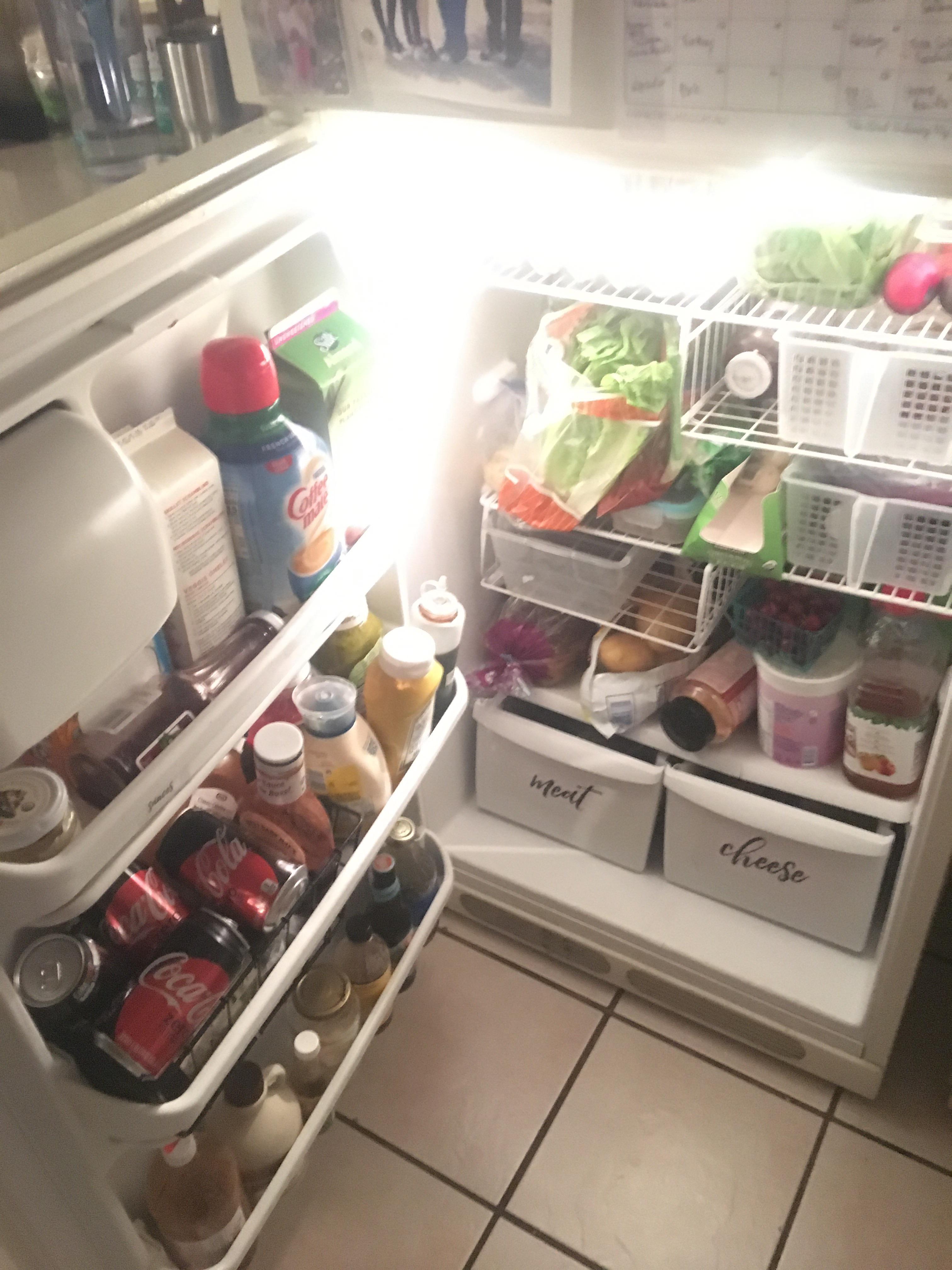 How would you make this fridge look better / be more organized and tidy? | Scrolller