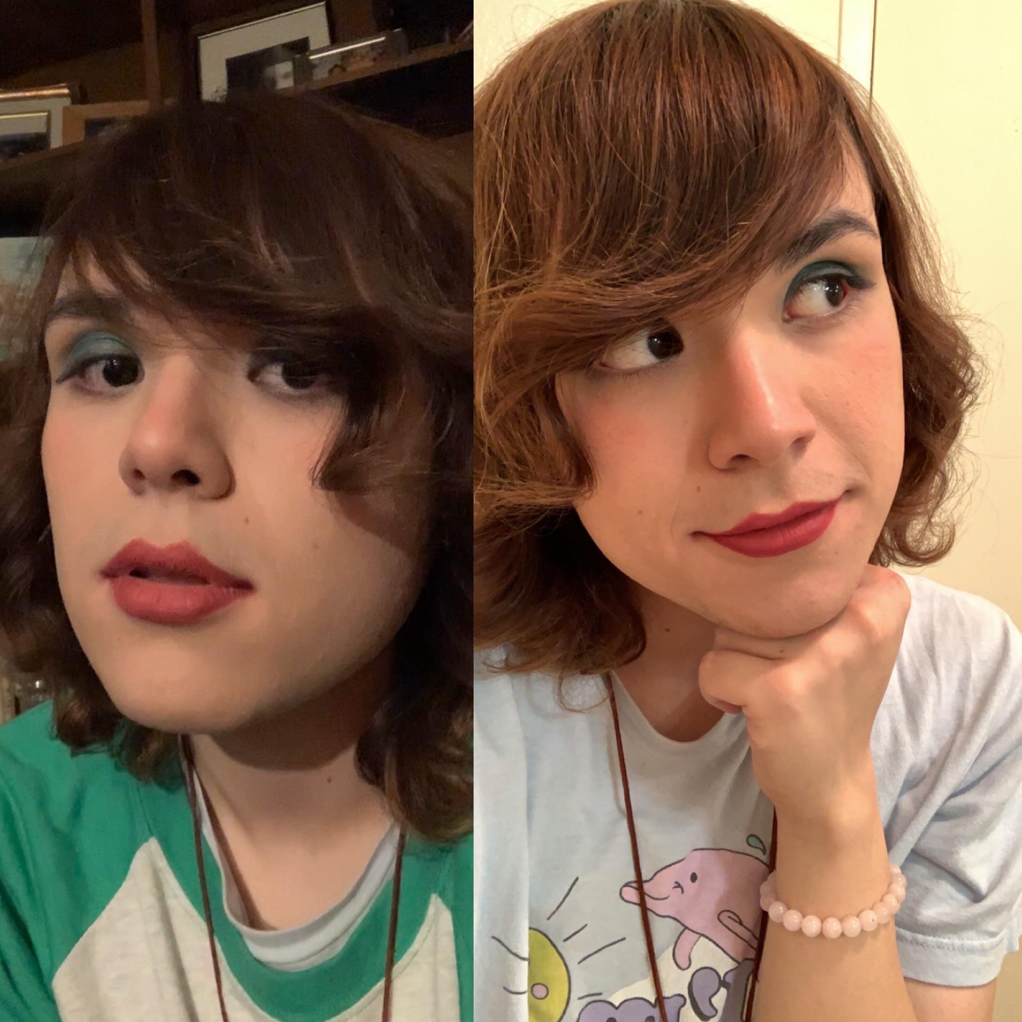 (HRT 3 months) Did my own makeup for the first time how’d it come out? | Scrolller