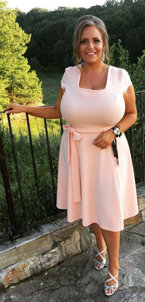 Huge chest in a classic dress | Scrolller