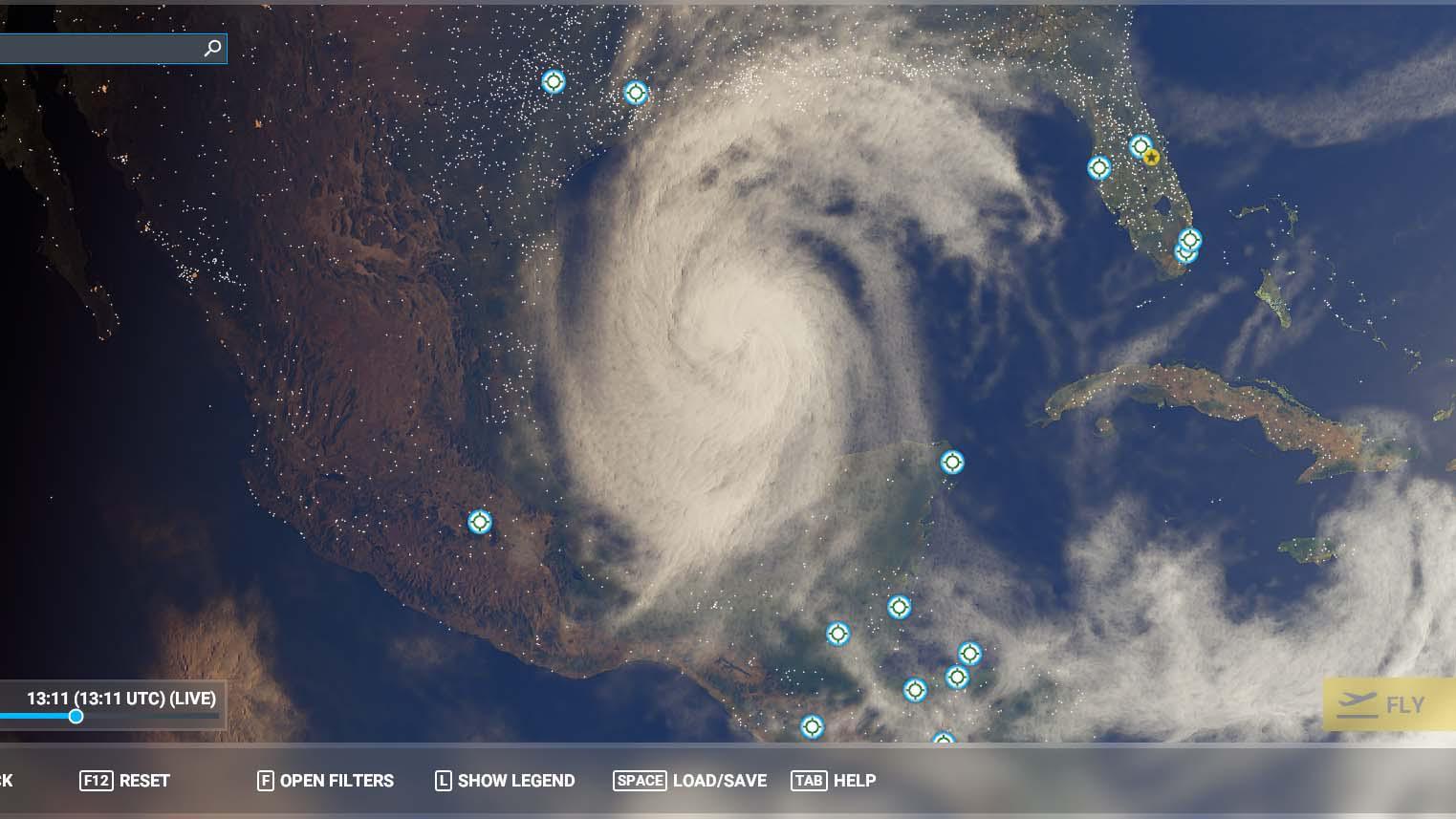 Hurricane Delta can be seen in Microsoft Flight Simulator 2020 | Scrolller