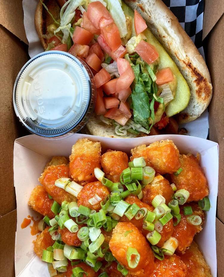 [I ate]Buffalo Tater Tots and a Duster hotdog. | Scrolller