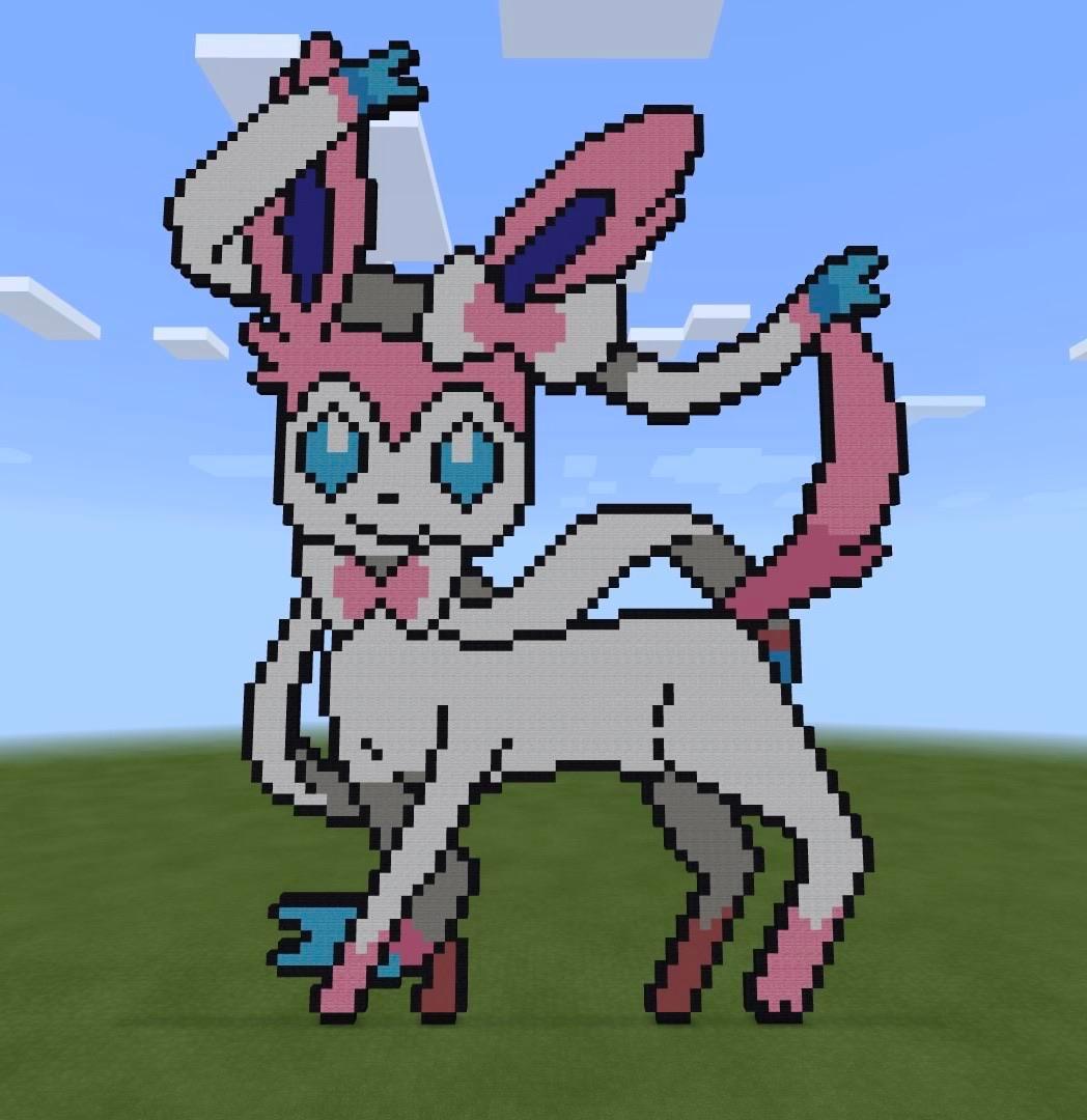 I built Sylveon in Minecraft! Which eeveelution should I do next? | Scrolller