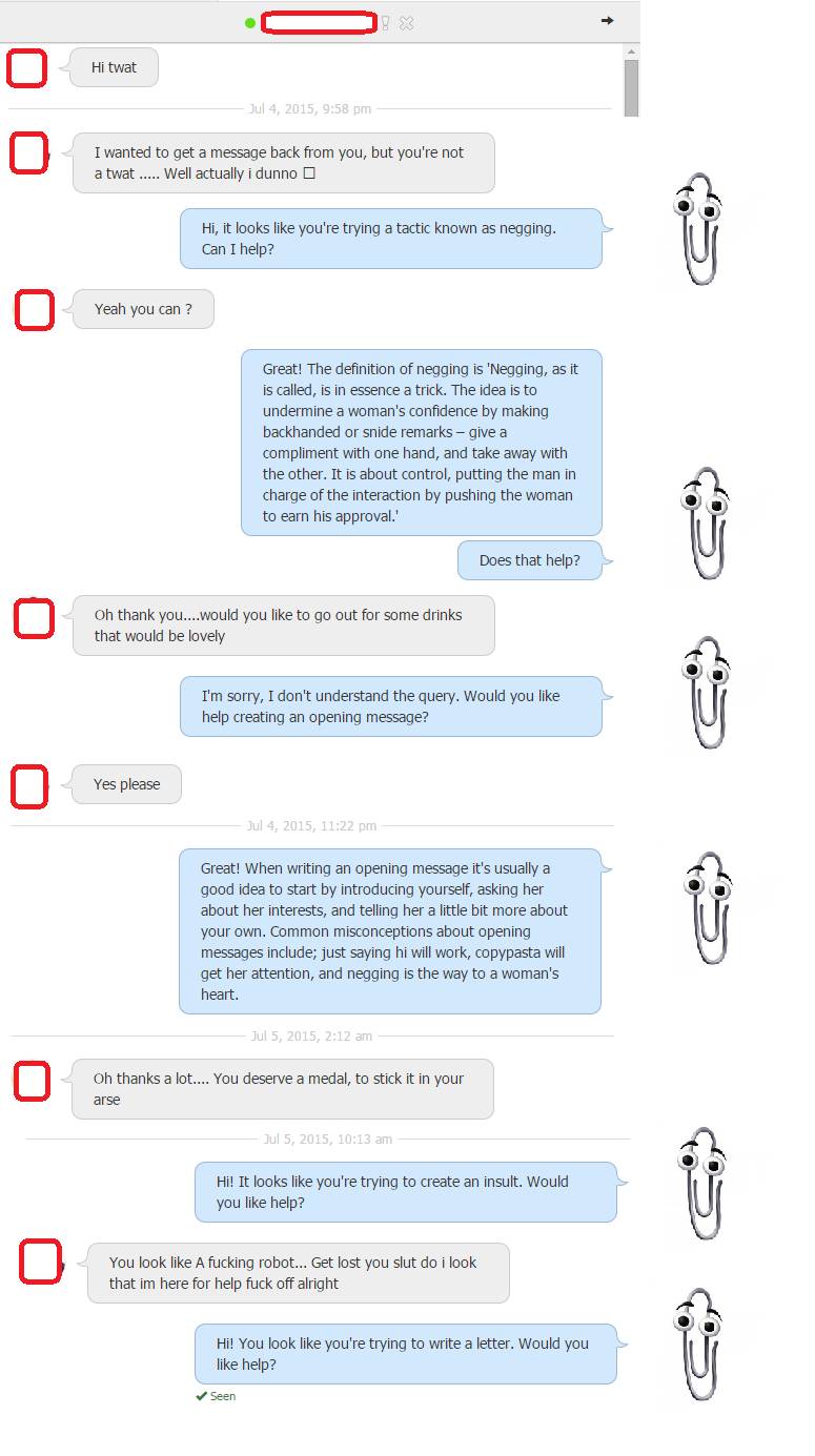 I call this one 'The clippy tactic'. | Scrolller