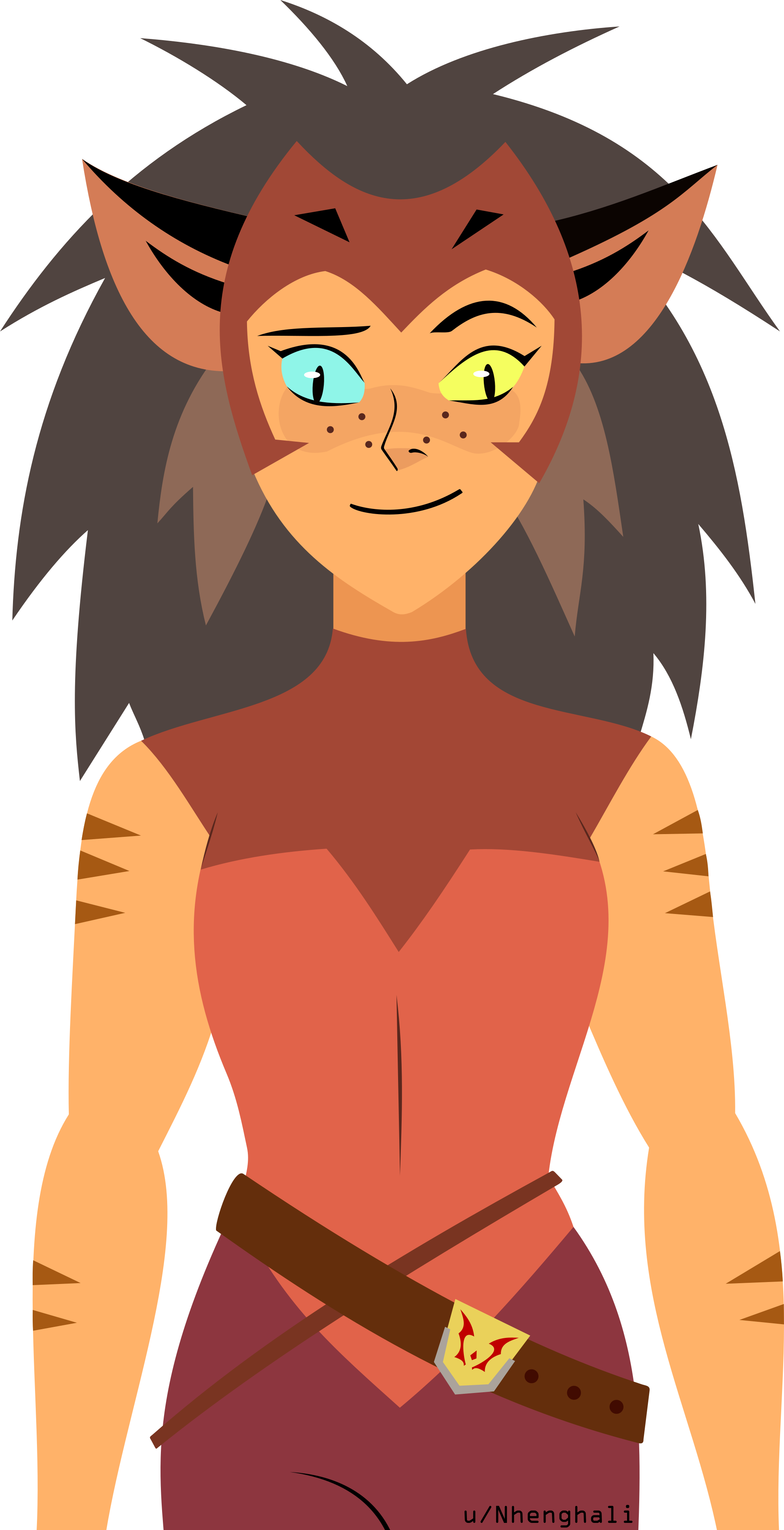 I cannot draw, so I tried making Vector graphics instead. This is my first try. | Scrolller