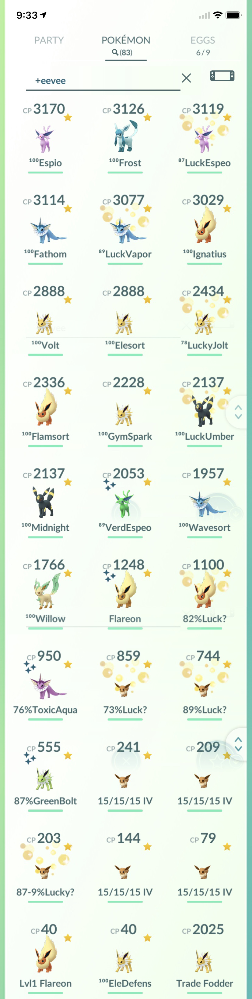 I decided to show off my complete collection of eeveelutions that I keep. | Scrolller