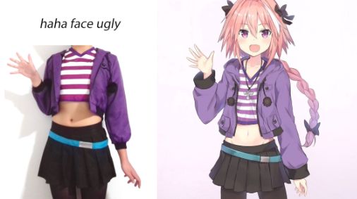 I did an irl recreation of an astolfo drawing | Scrolller