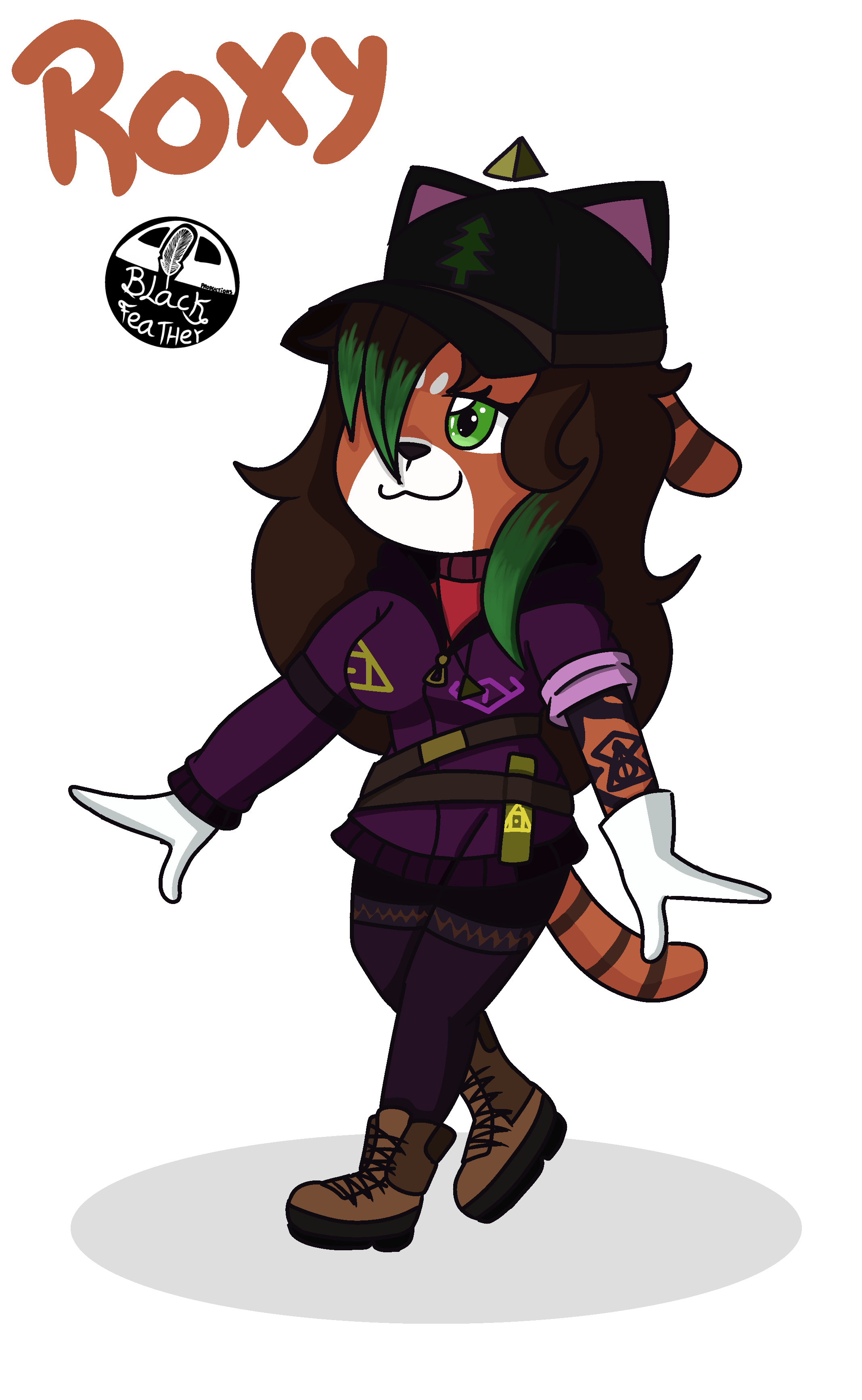 I did this oc, she is a red panda, and her job is a bounty hunter ^^ | Scrolller